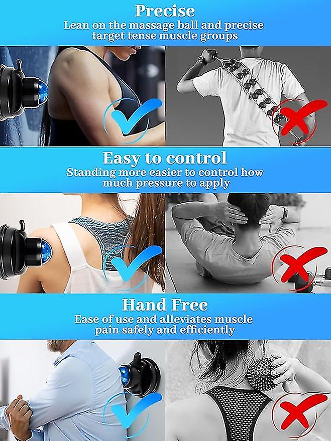 Massage Ball Roller, Wall Mounted Suction Cup Muscle Massage Ball, Back ...