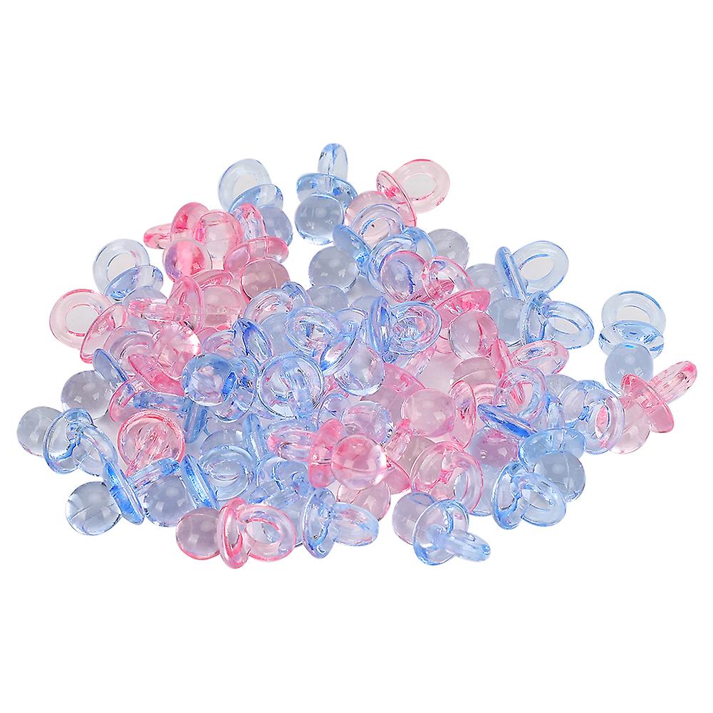 100Pcs Acrylic Pacifier Birthday Party Decoration Baby Baptism Soothing ...