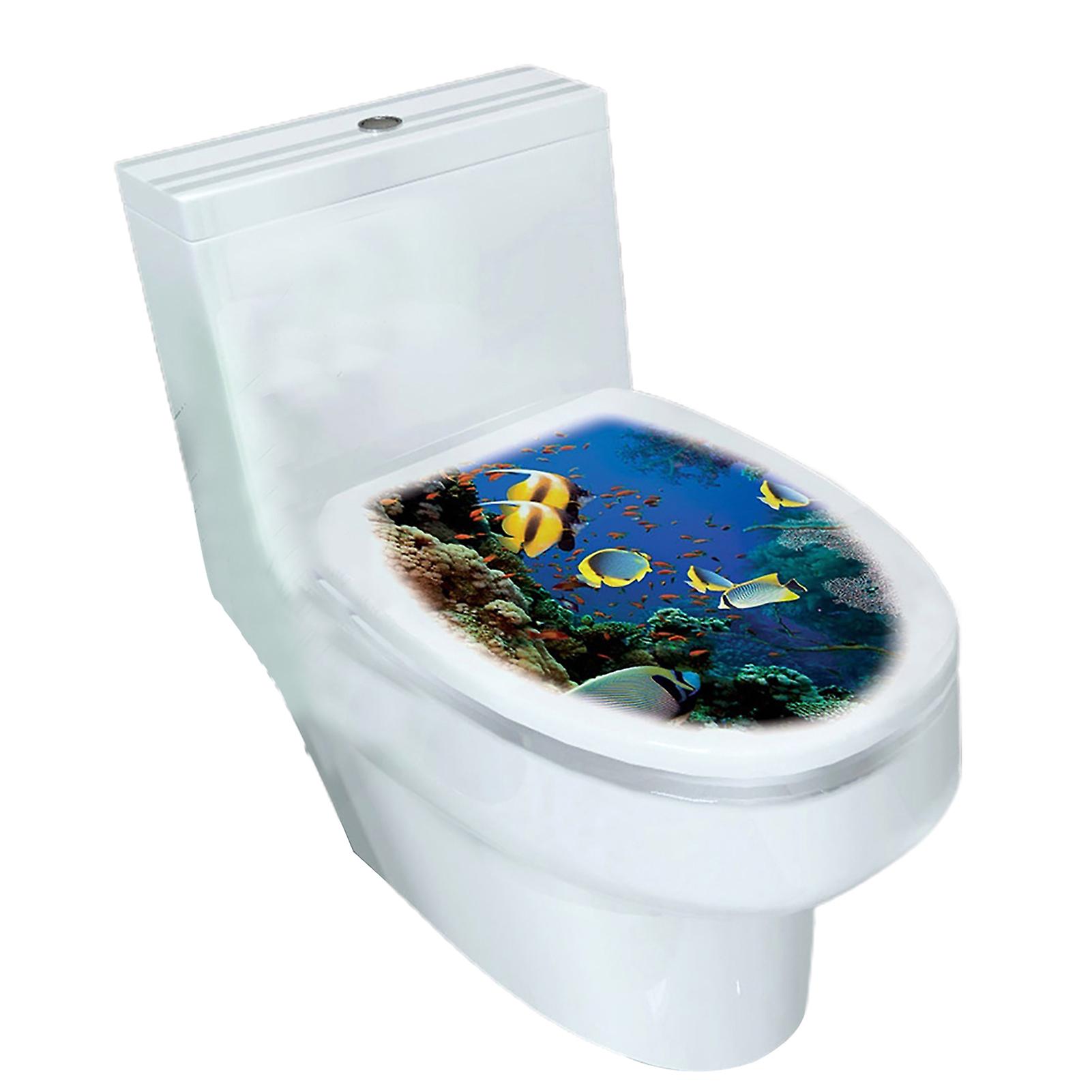 Toilet Sticker Cartoon Removable Waterproof Ocean Letter Toilet ...