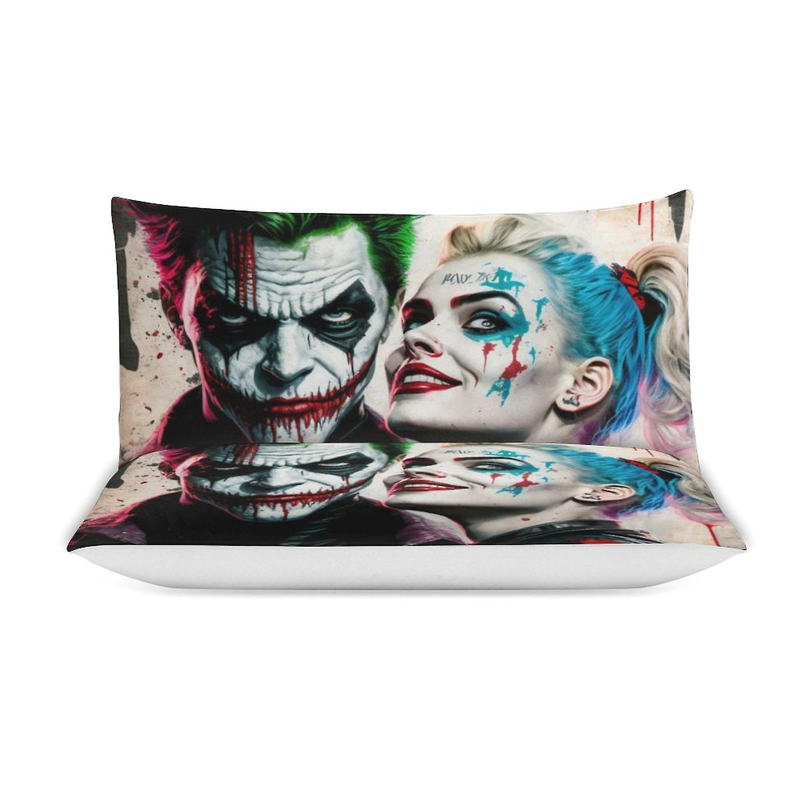 Joker Harley Quinn Bedding Sets Cute Bed Cover Anime Cartoon 3D Printed ...