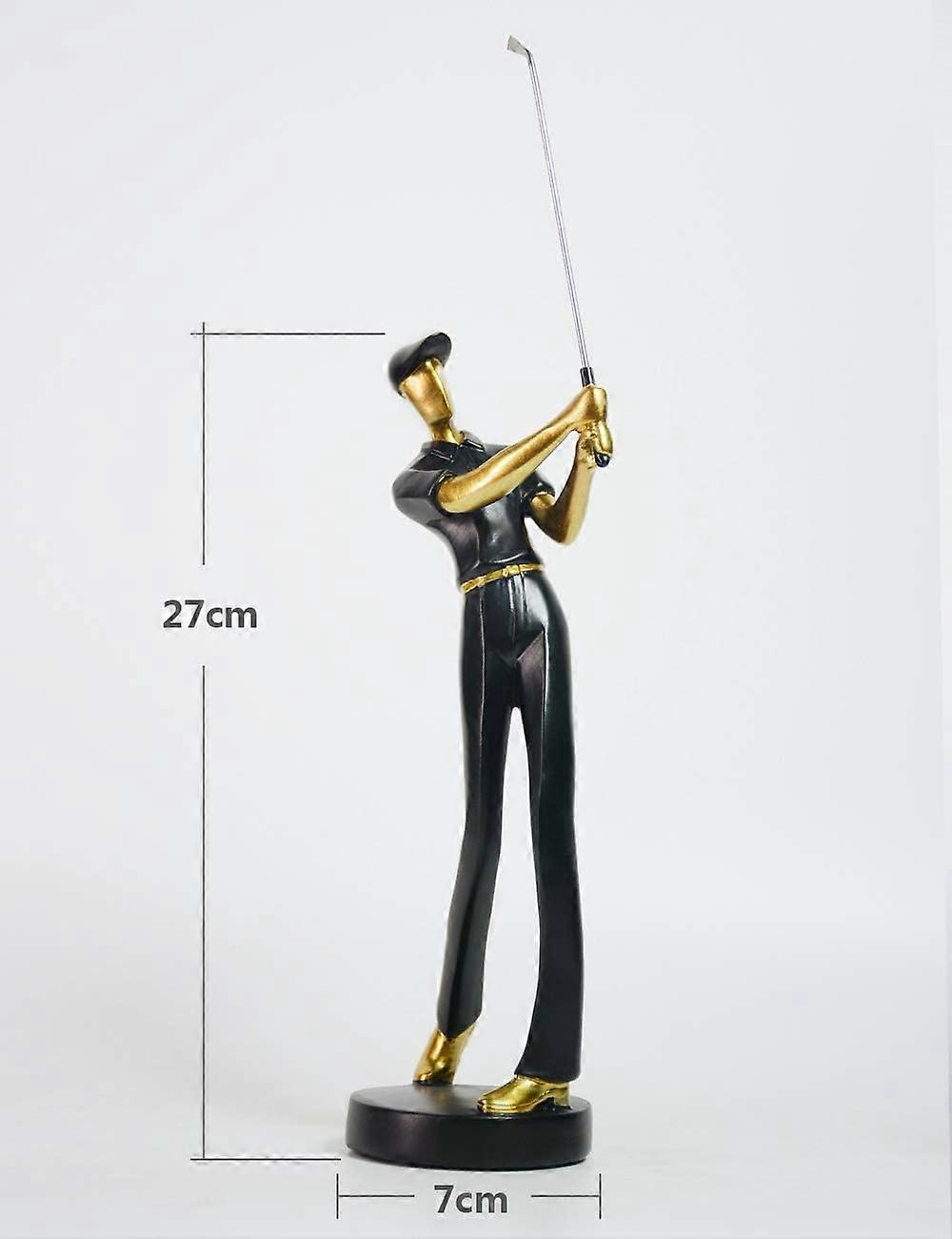 Amoy-Art Golfer Statue Figurine Golf Sculpture Decor Modern Interior ...