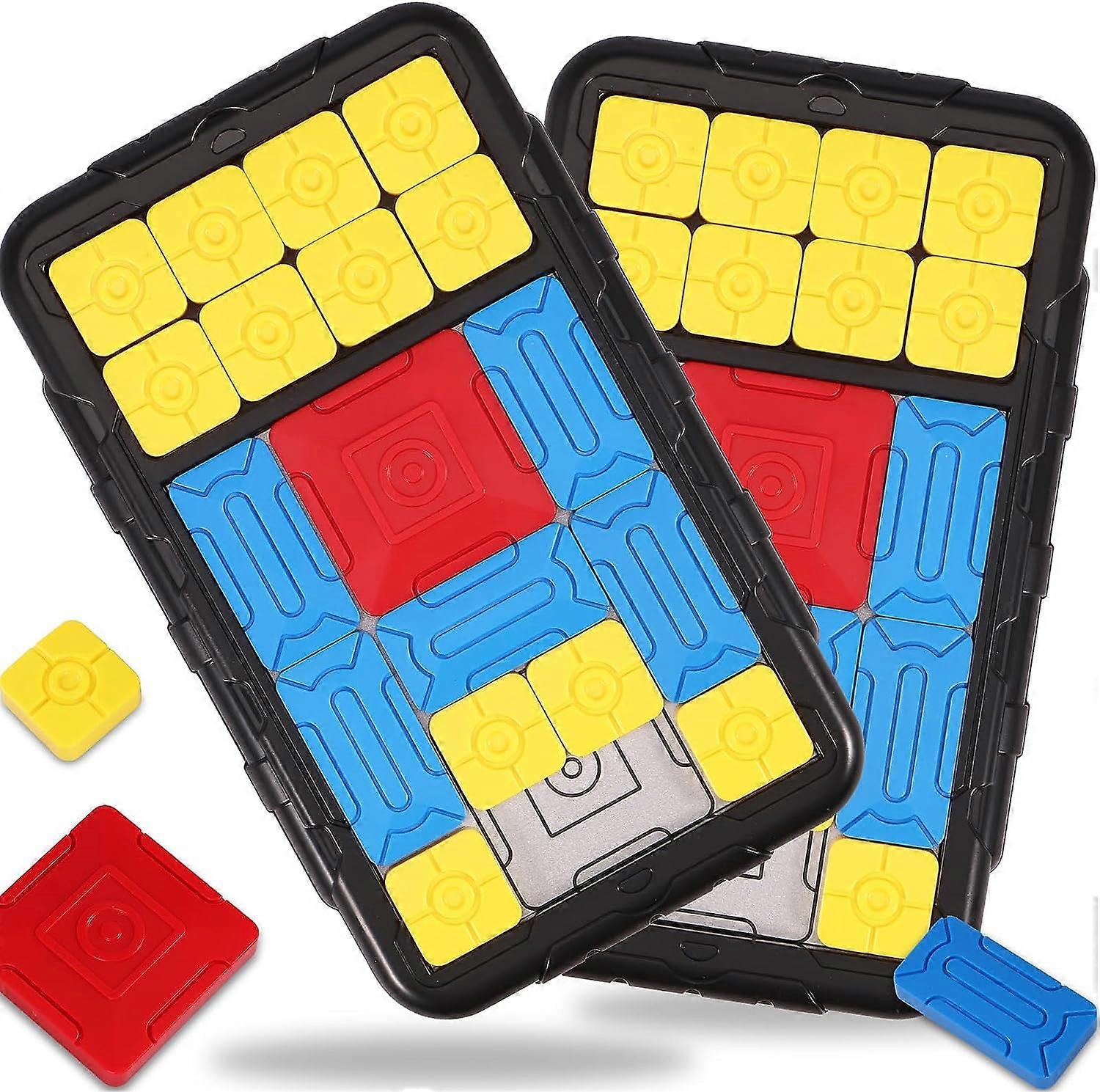 2Pcs Slide Puzzles Brain Games Blocks Puzzle Games with Over 500 Levels ...