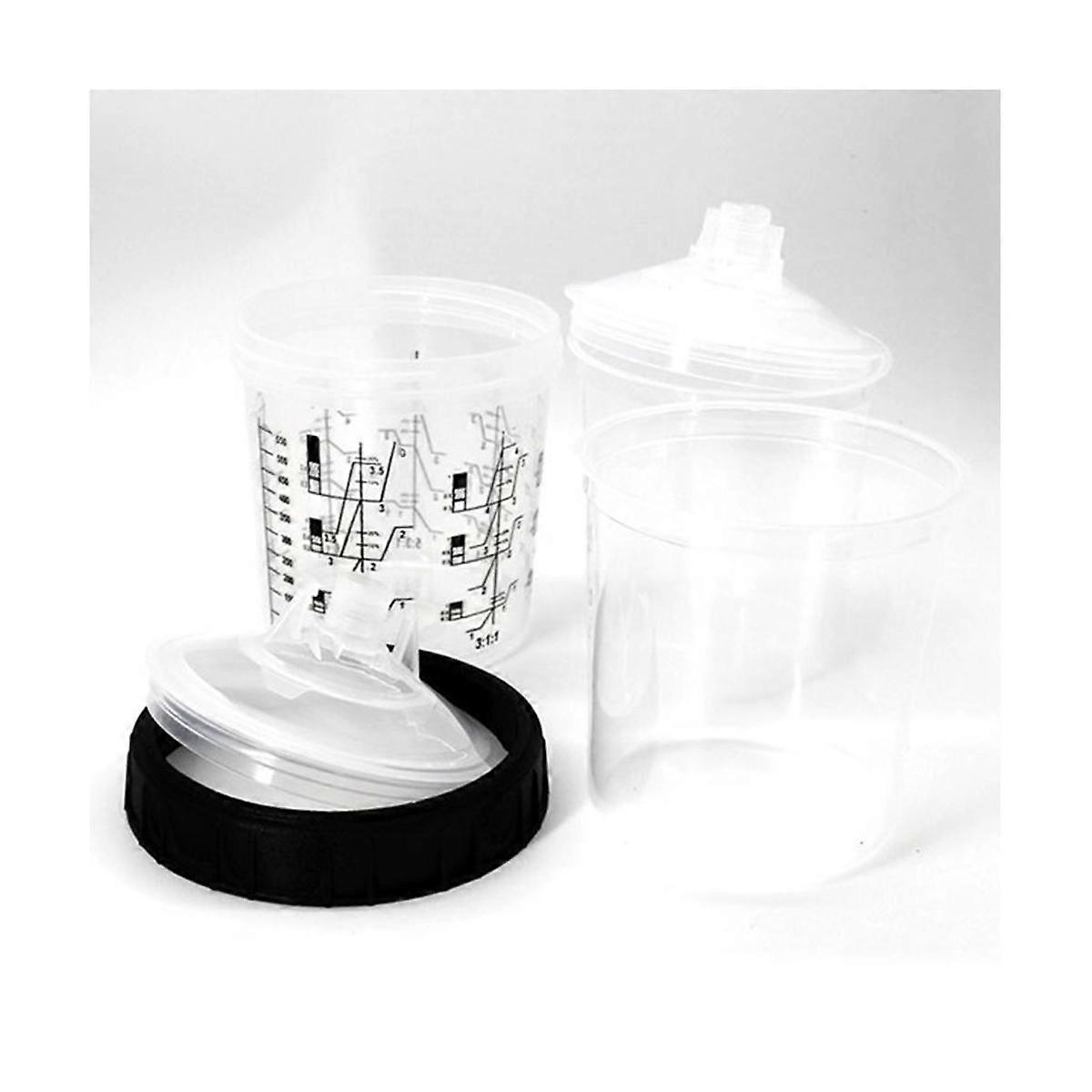 1Set 600CC Disposable Paint Cup Spray Cup Paint Mixing Tank Type H/O ...