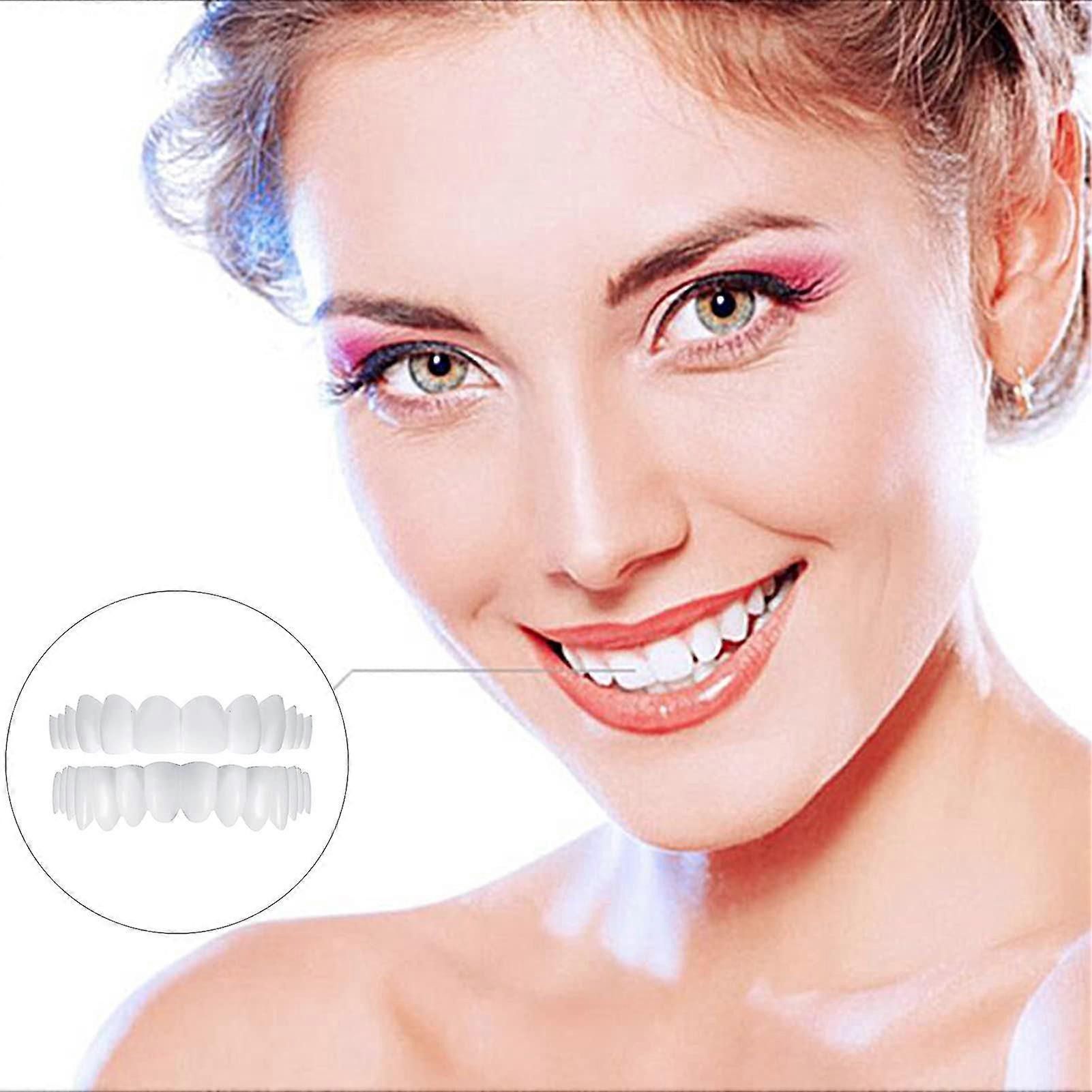 1 Pair Of Fake Teeth Prostheses, False Artificial Temporary Teeth ...