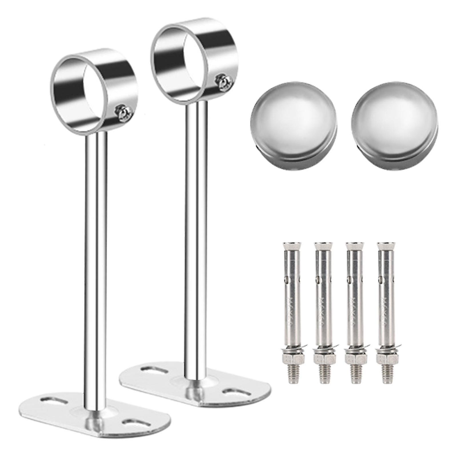 Wardrobe Hanger Pipe Bracket 25mm Dia Clothes Rails Home Use Shower ...