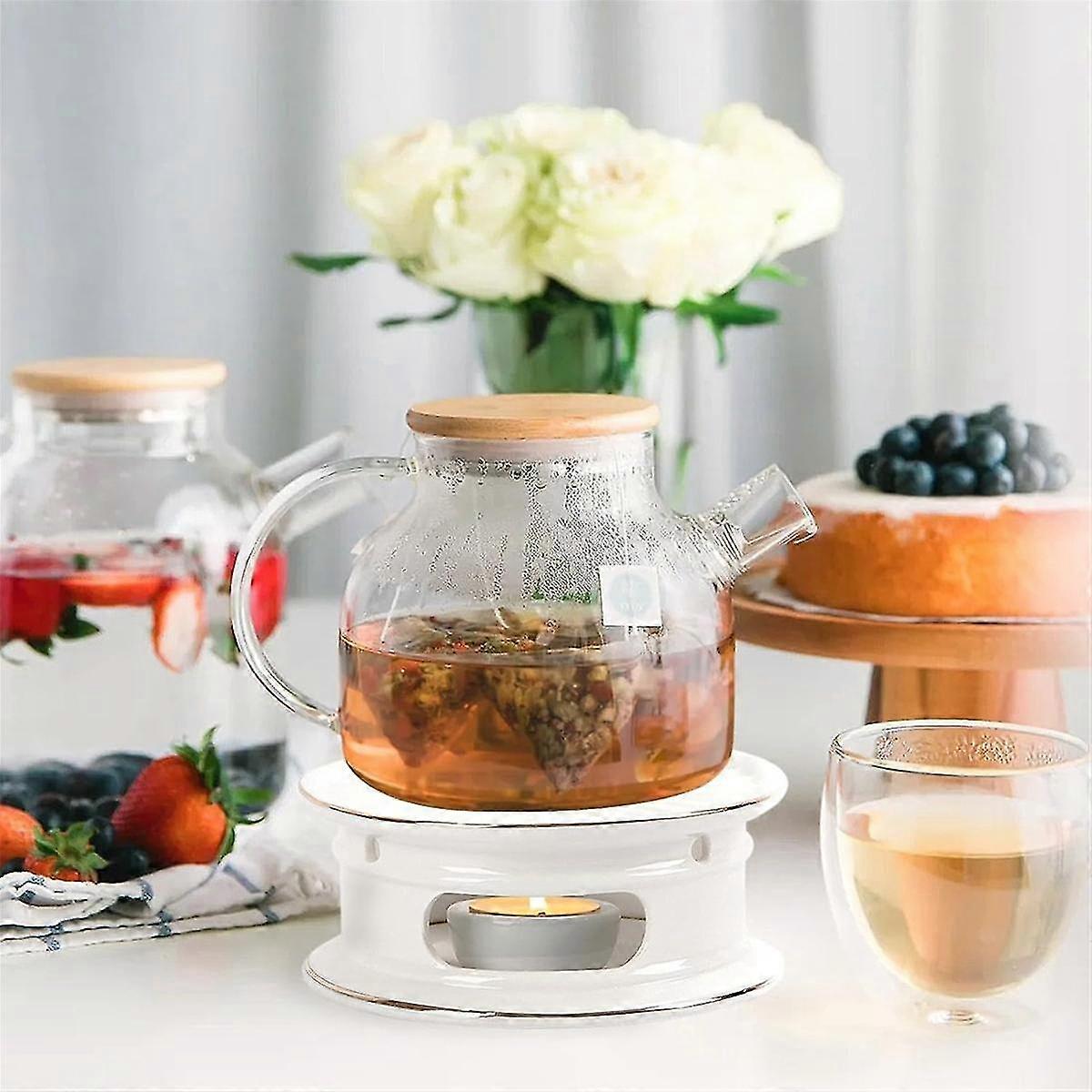 Teapot Warmer, Ceramic Tea Warmer With Tealight Holder, Teapot Heater ...