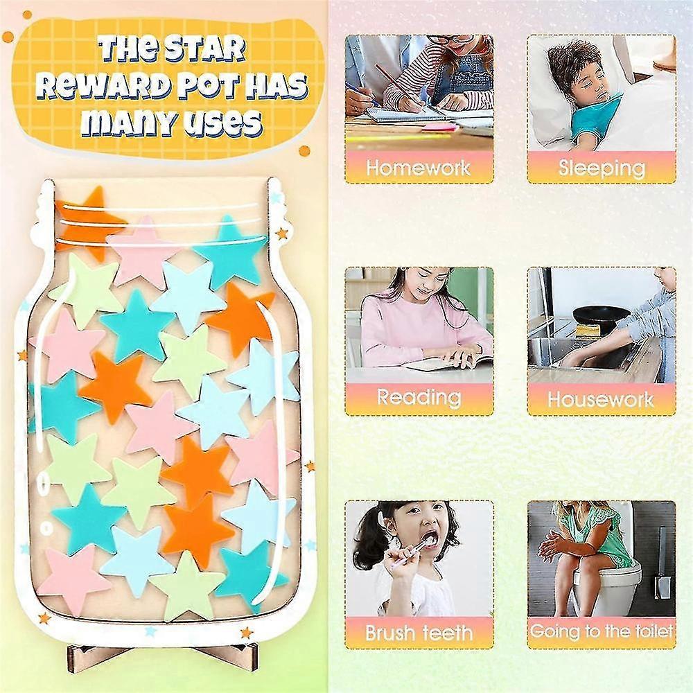 Stars Incentive Reward Jar, Diy Stars Reward Jar For Students, Class ...
