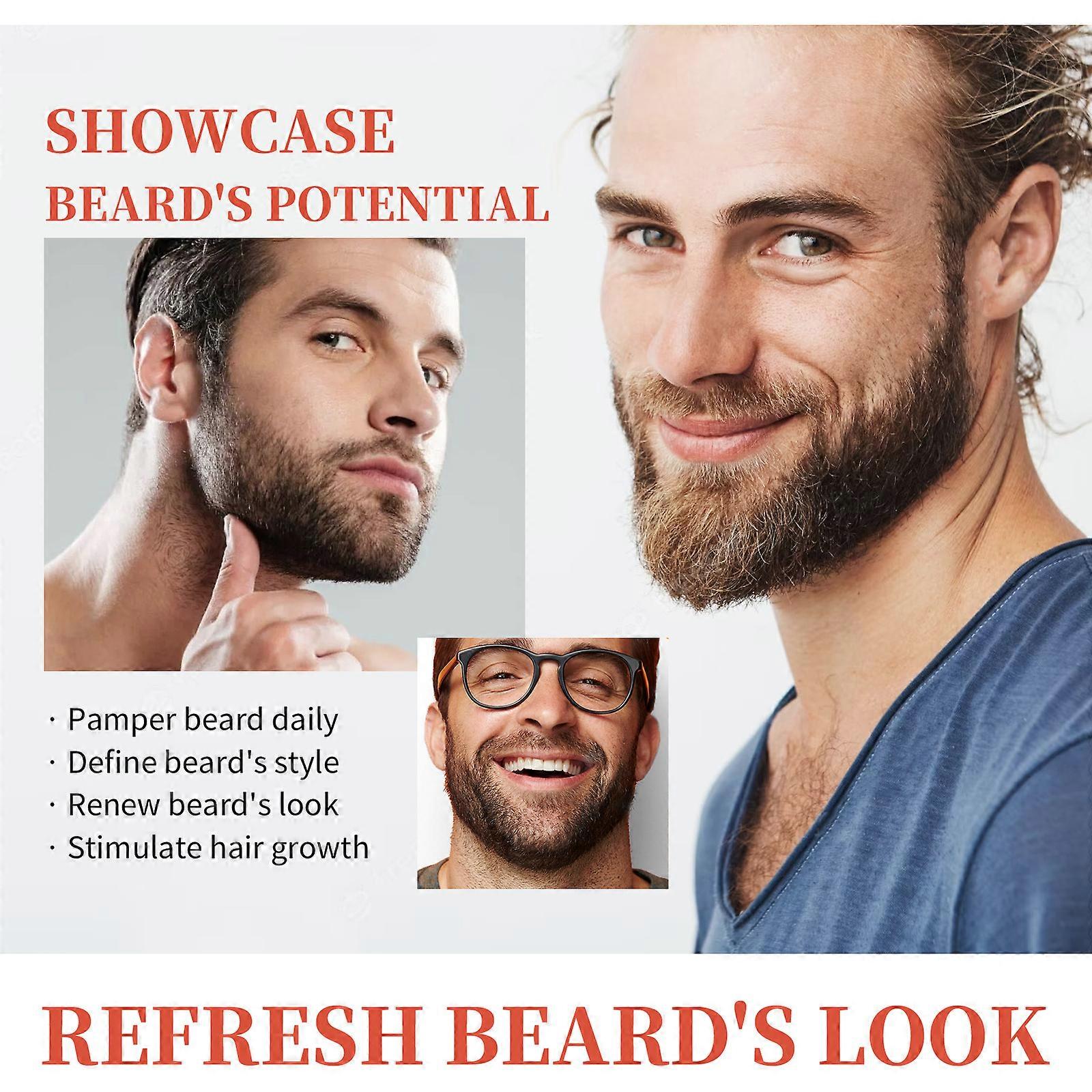 Beard Thick Roller Strong Fibrous Roots Moisturizing Soft Bright Men ...