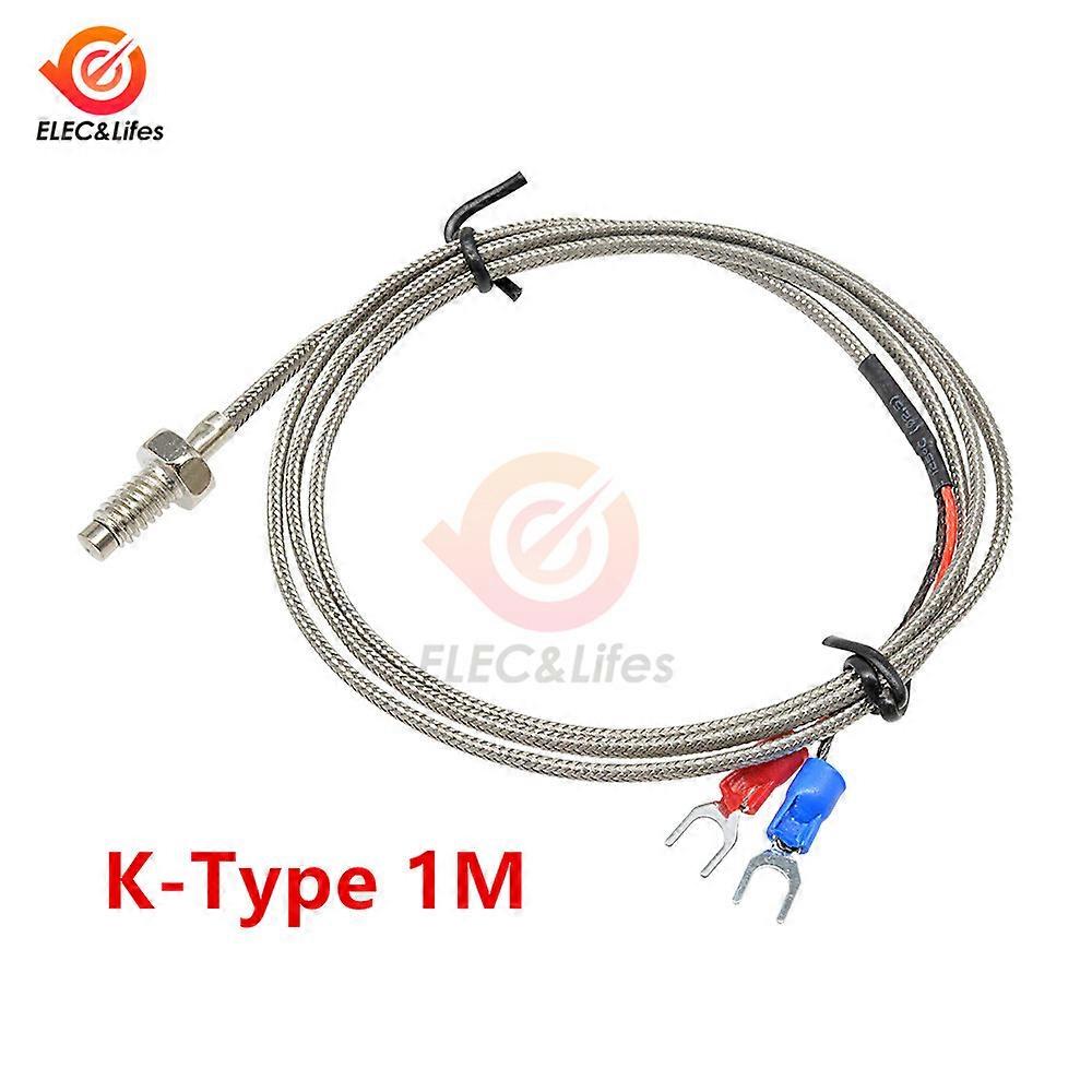 K Type Thermocouple Stainless Steel Probe Sensor PT100 RTD M6 M8 Screw ...