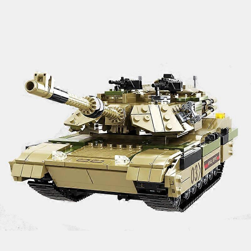 M1A2 Abrams Main Battle Tank Building Blocks WW2 Military Bricks Army ...