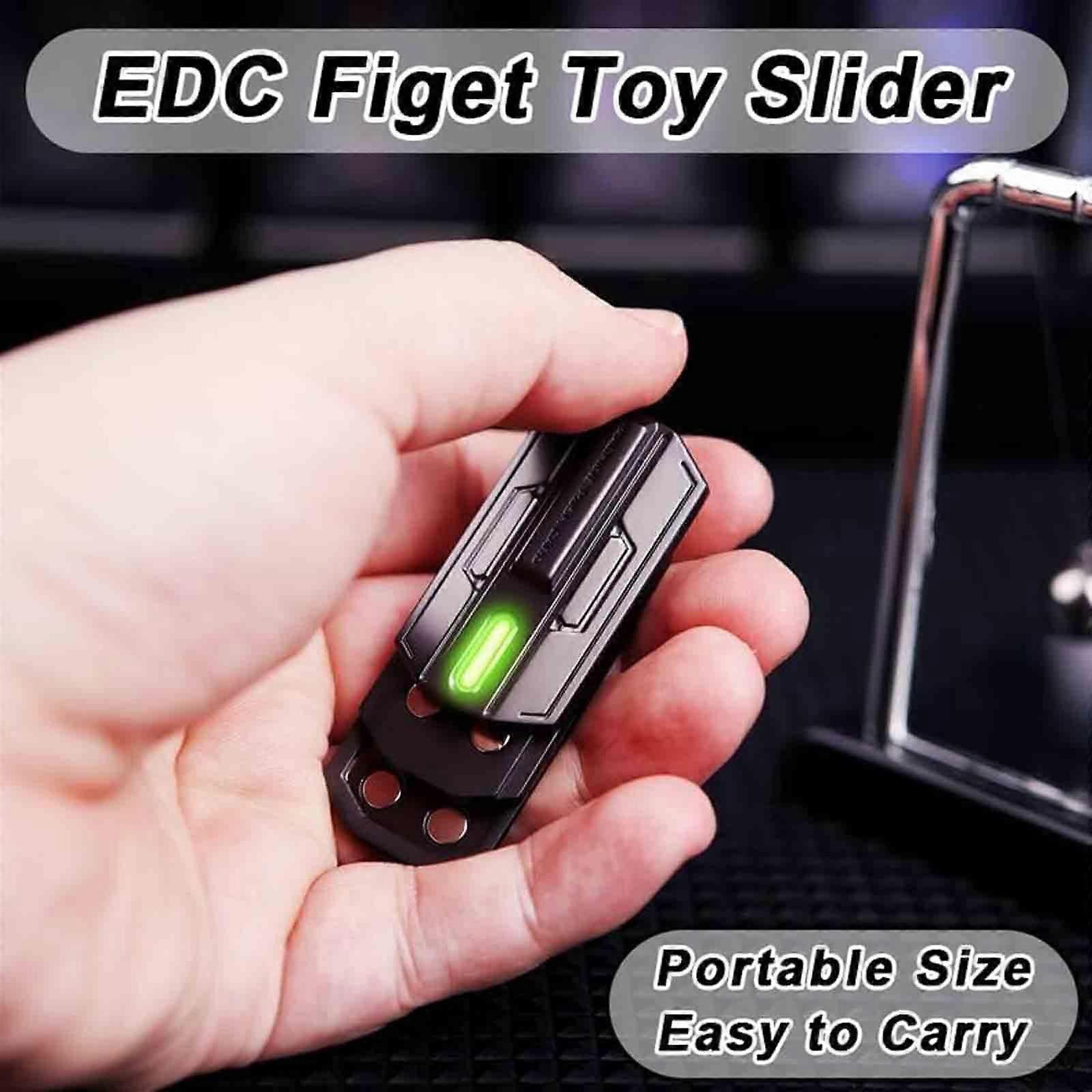 Fidget Slider,Push Card Sensor Toy, EDC Metal Fidget Toys Adults, ADHD ...