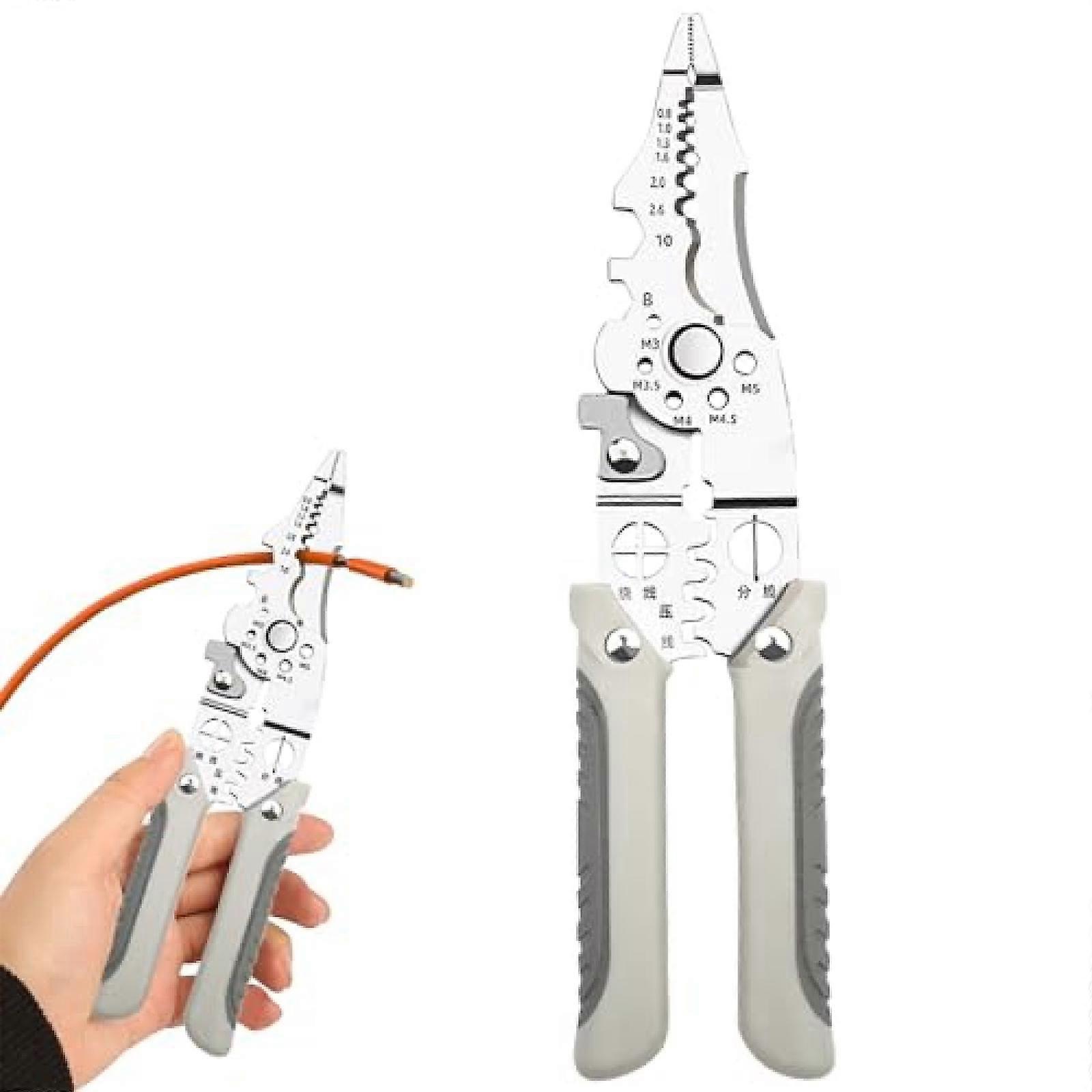 2024 new multi-function wire stripping pliers crimping pliers cable ...