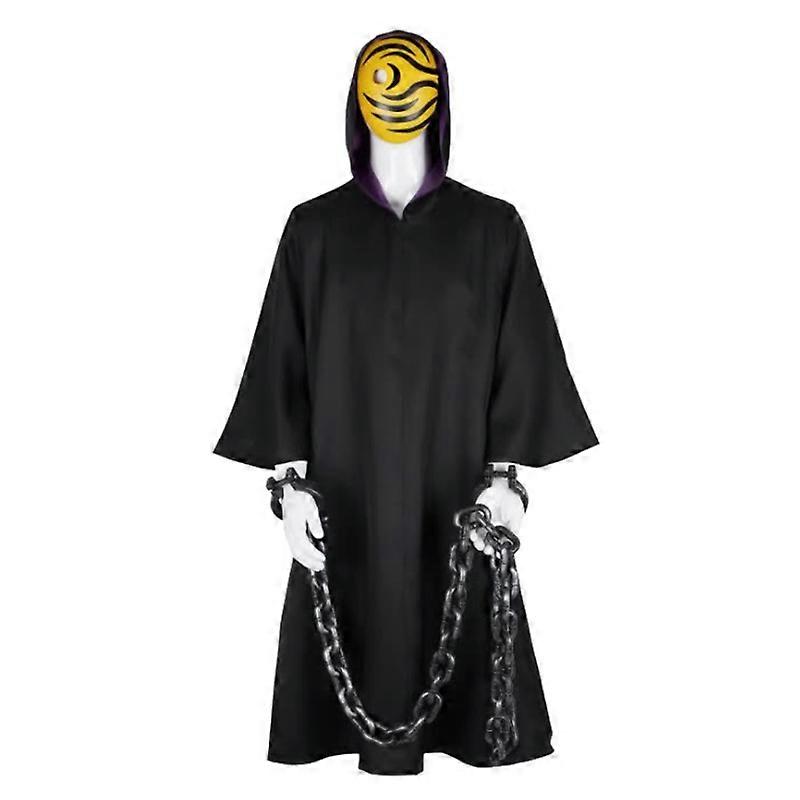 Anime Akatsuki Costume Obito Uchiha Cosplay Cloak Mask Simulation ...