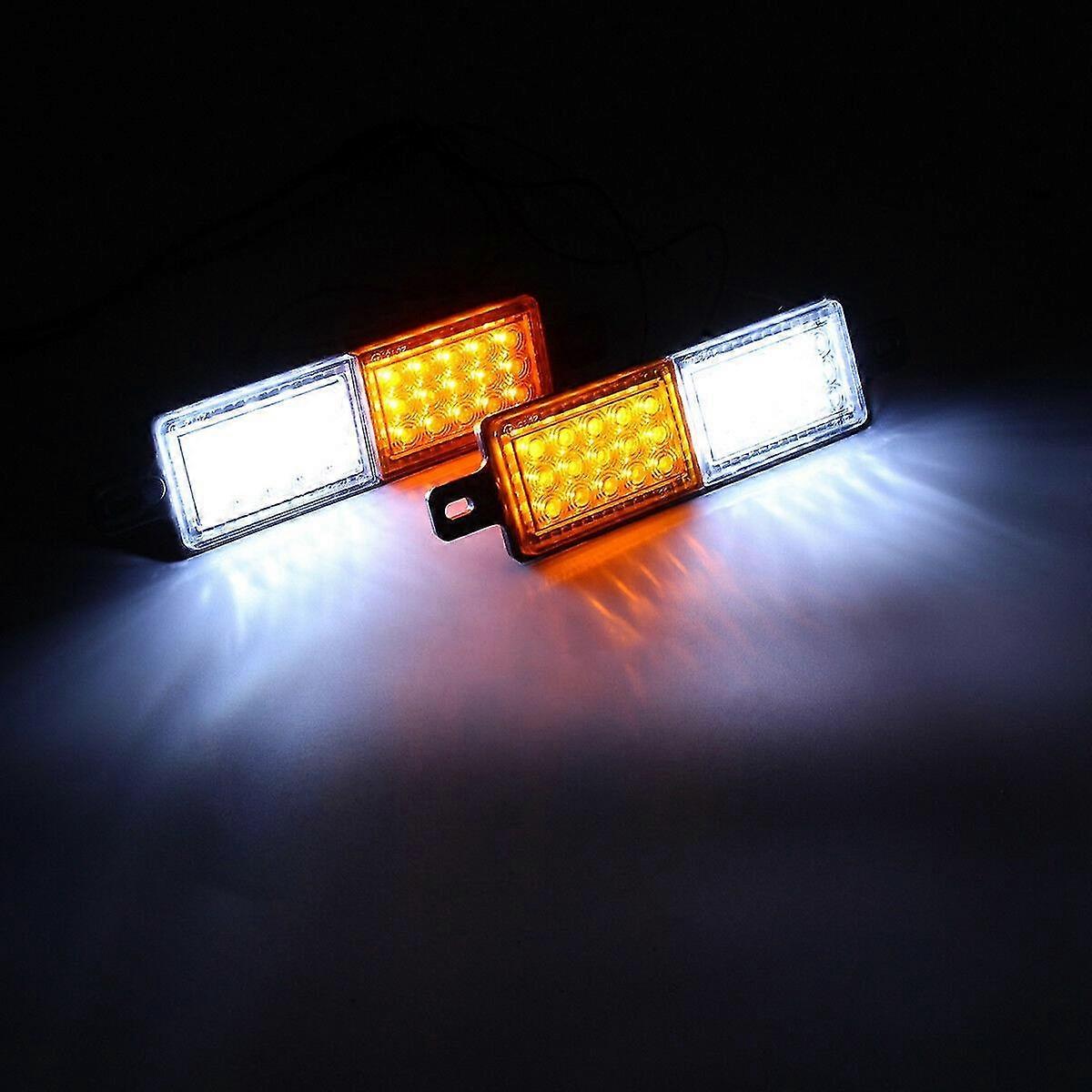 2X Universal 30 LED Bullbar Front Indicator Side Marker Lamp 10-30V ...