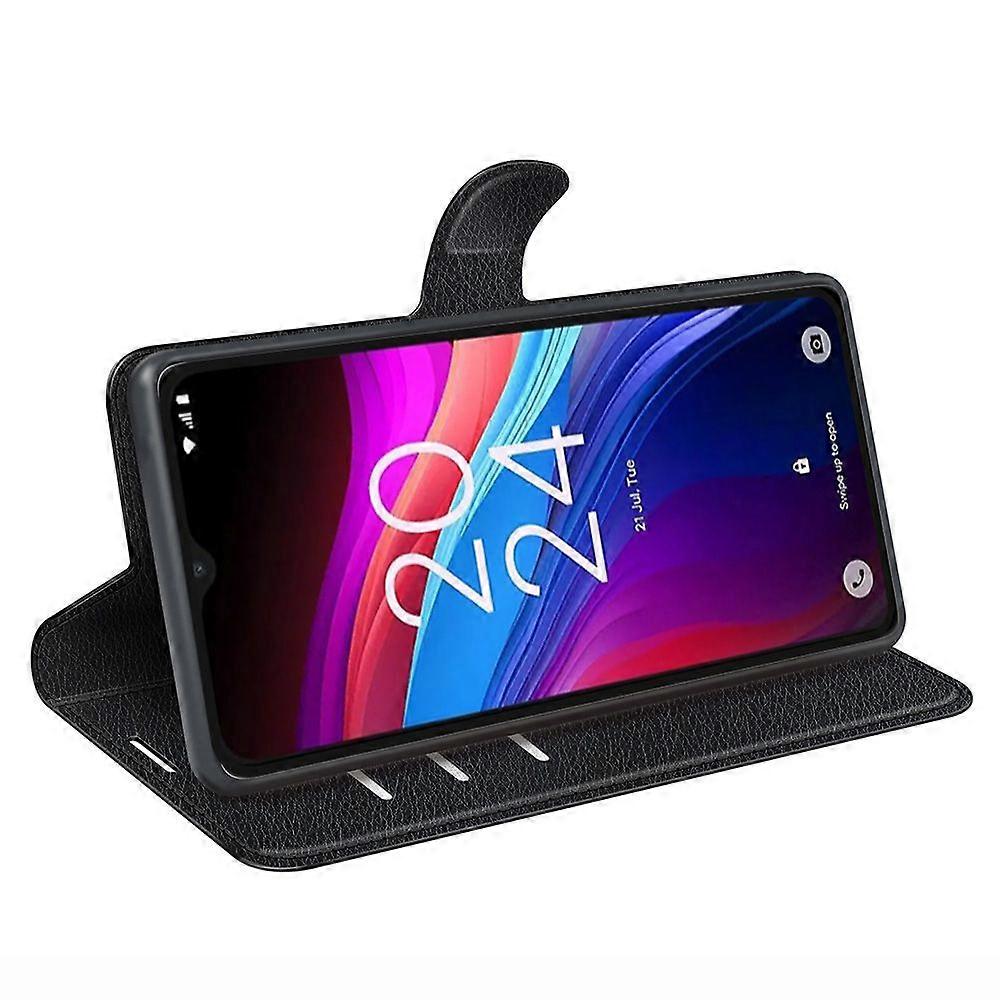 For TCL 503 Case Litchi Texture Shockproof Leather Wallet Phone Cover ...