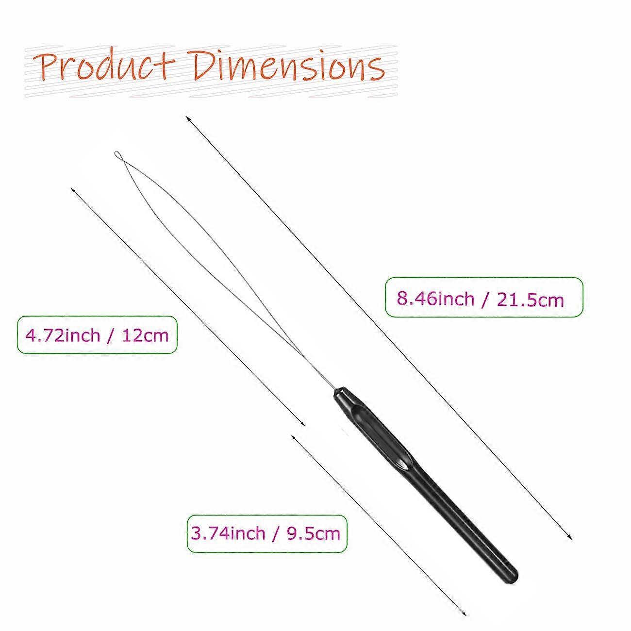 10 Pcs Hair Extension Loop Needle Kit, Essential Tool for Hair and ...