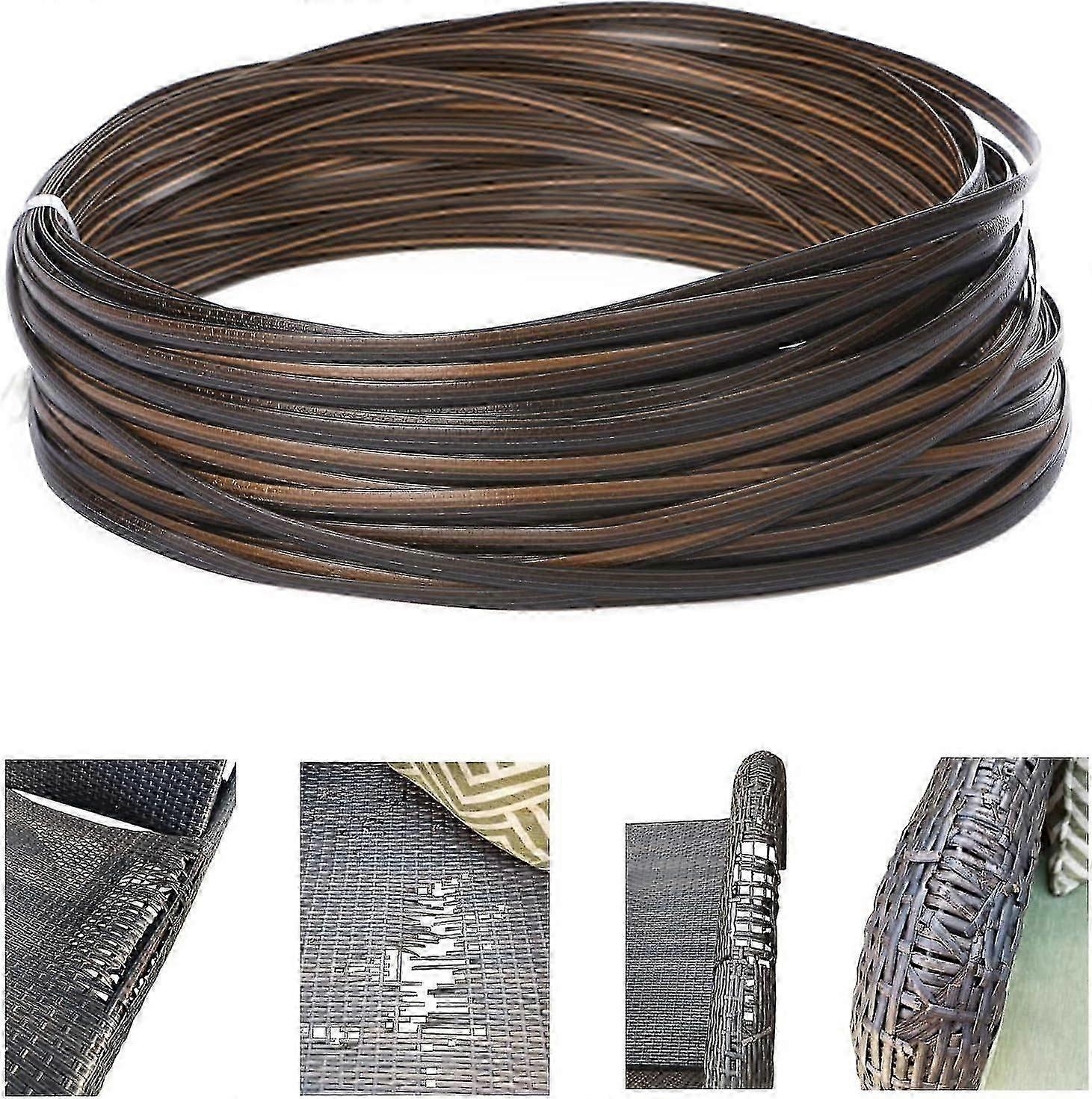 Dark/Light Brown Plastic Rattan Repair Kit for Patio Chairs - 37m ...