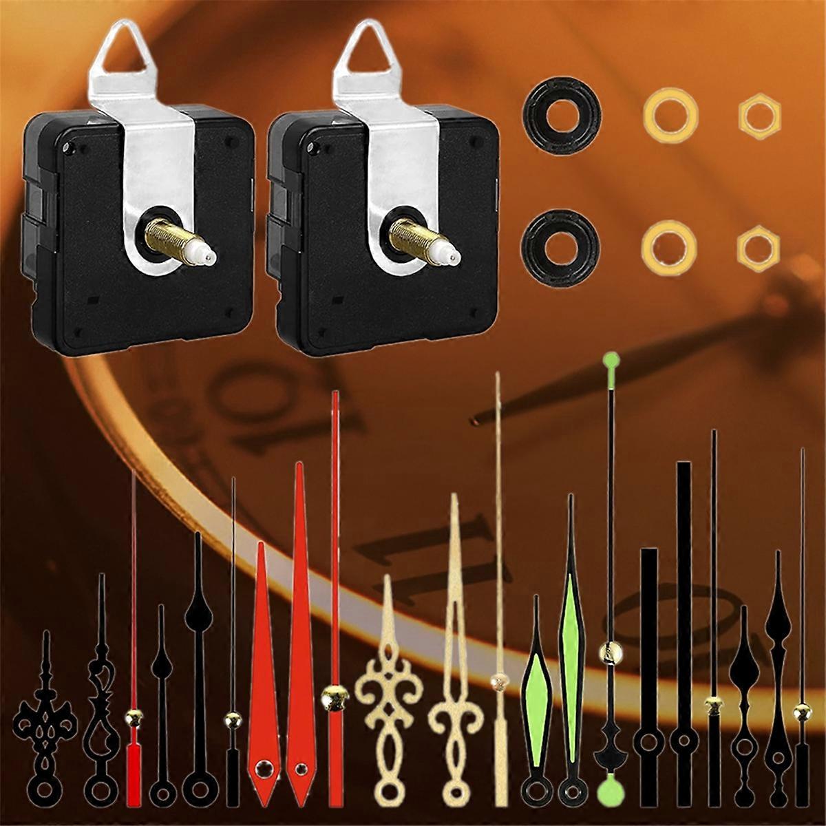 2 Pcs Quartz Clock Movement with 7 Set Hands Contains Luminous Hands ...