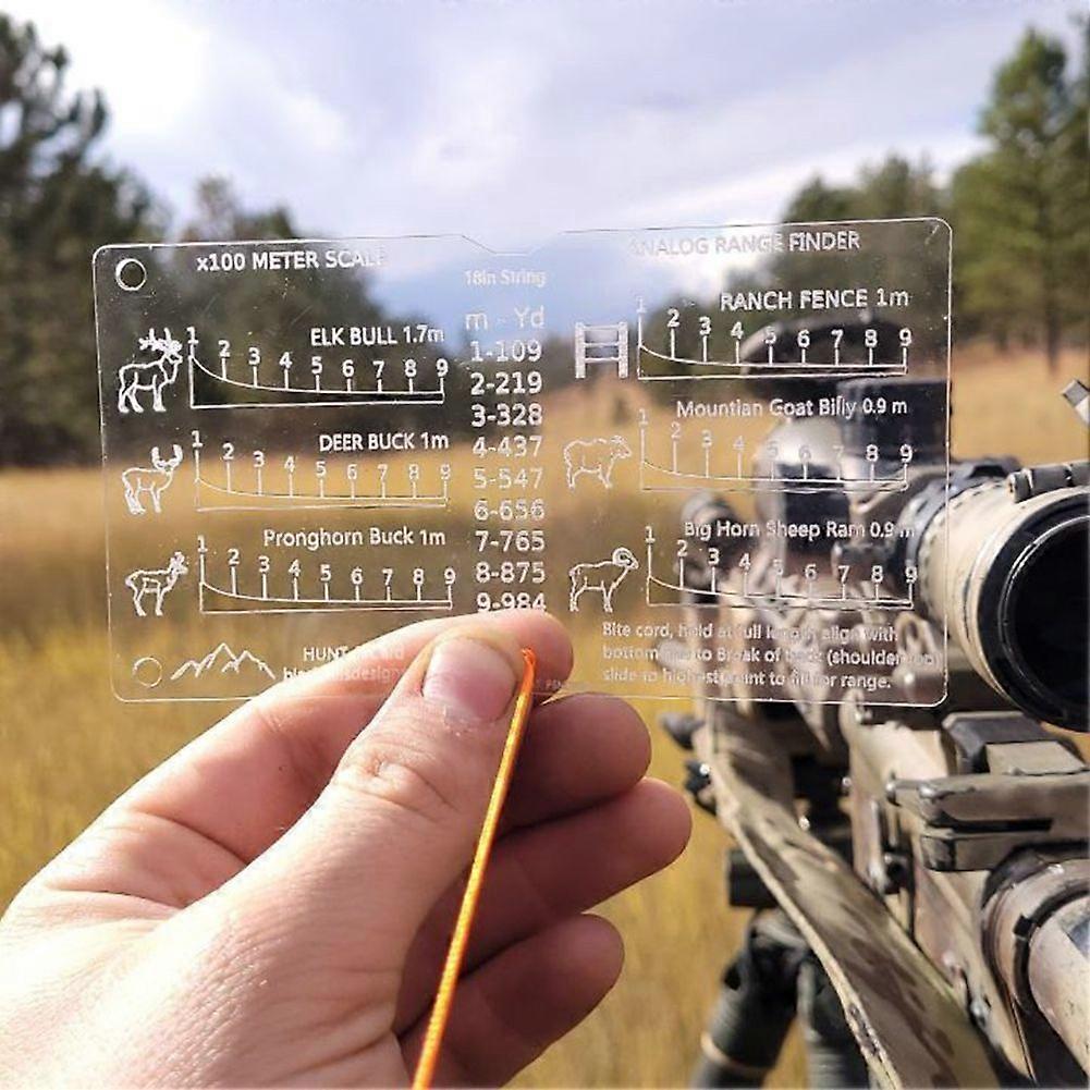Hunting Range Finder Card, Measuring Template Ruler for Outdoor ...
