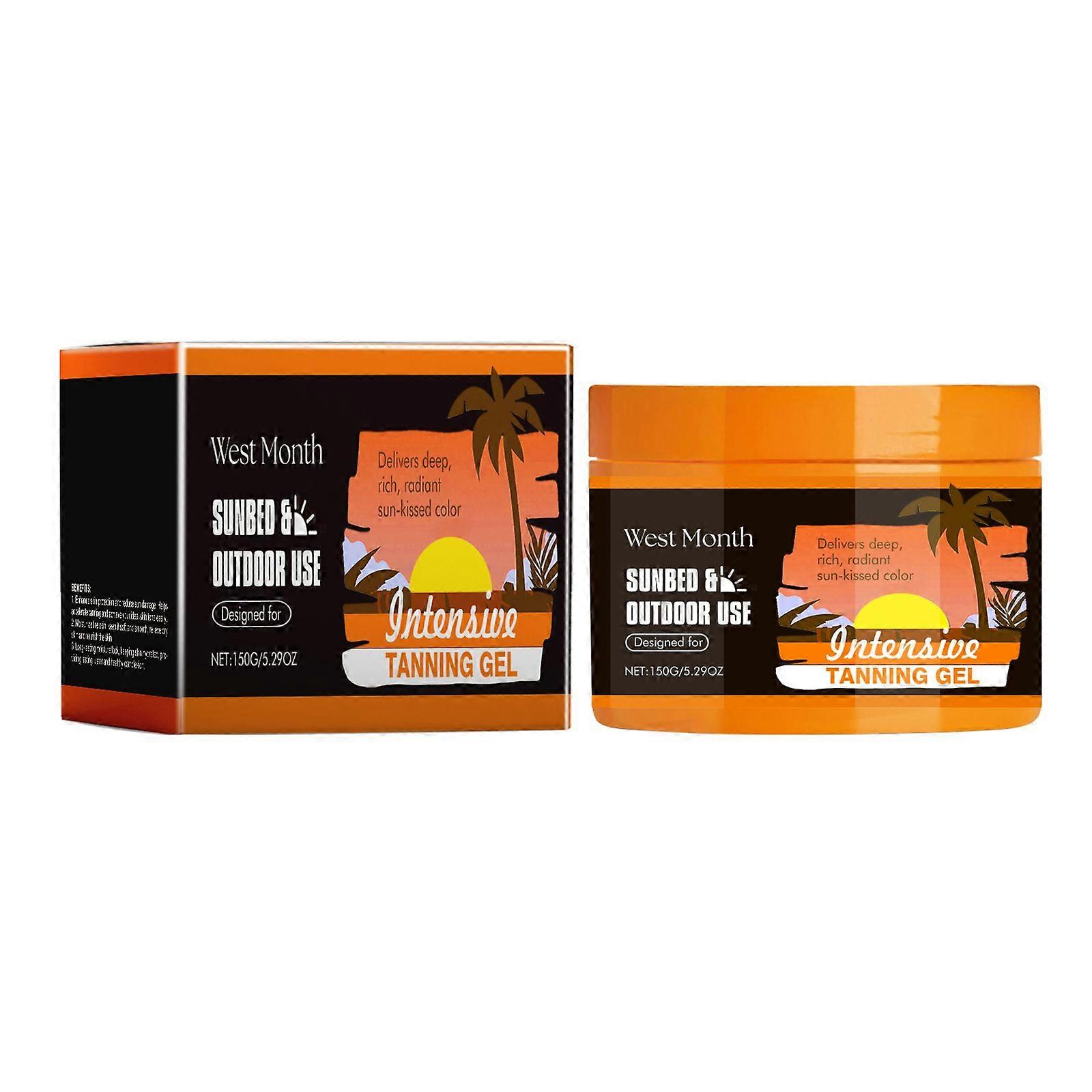 Tanning Gel with Natural Carrot Oil, Fast-Acting Sun Tan Enhancer for ...