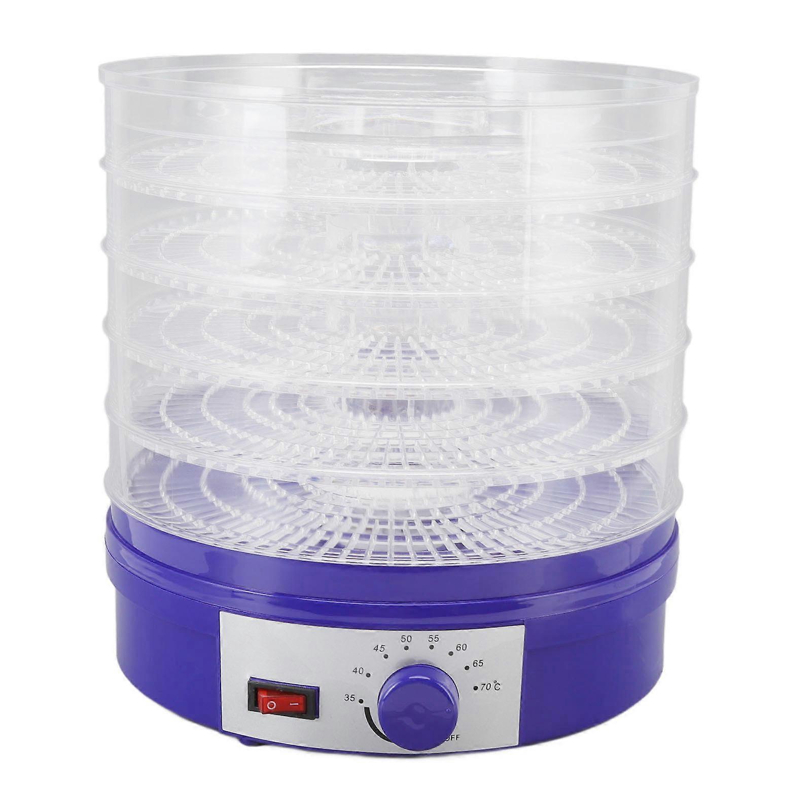 Food Dryer Machine Blue ABS 5 Layers Touch Control Transparent Shell ...