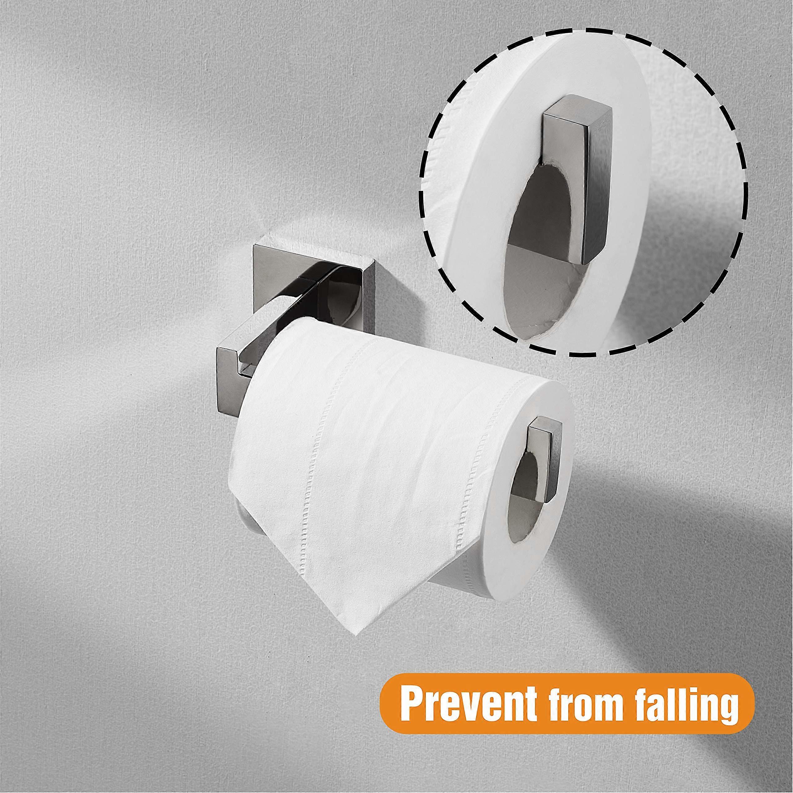 ZENGO Chrome Toilet Roll Holder Wall Mounted Premium 304 Stainless ...