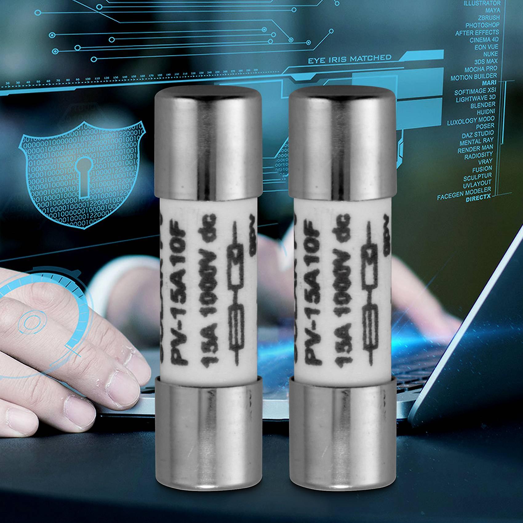 10 Pcs 1000 Fuse Solar PV Explosion-proof Fuse Silver - 15A | Fruugo UK