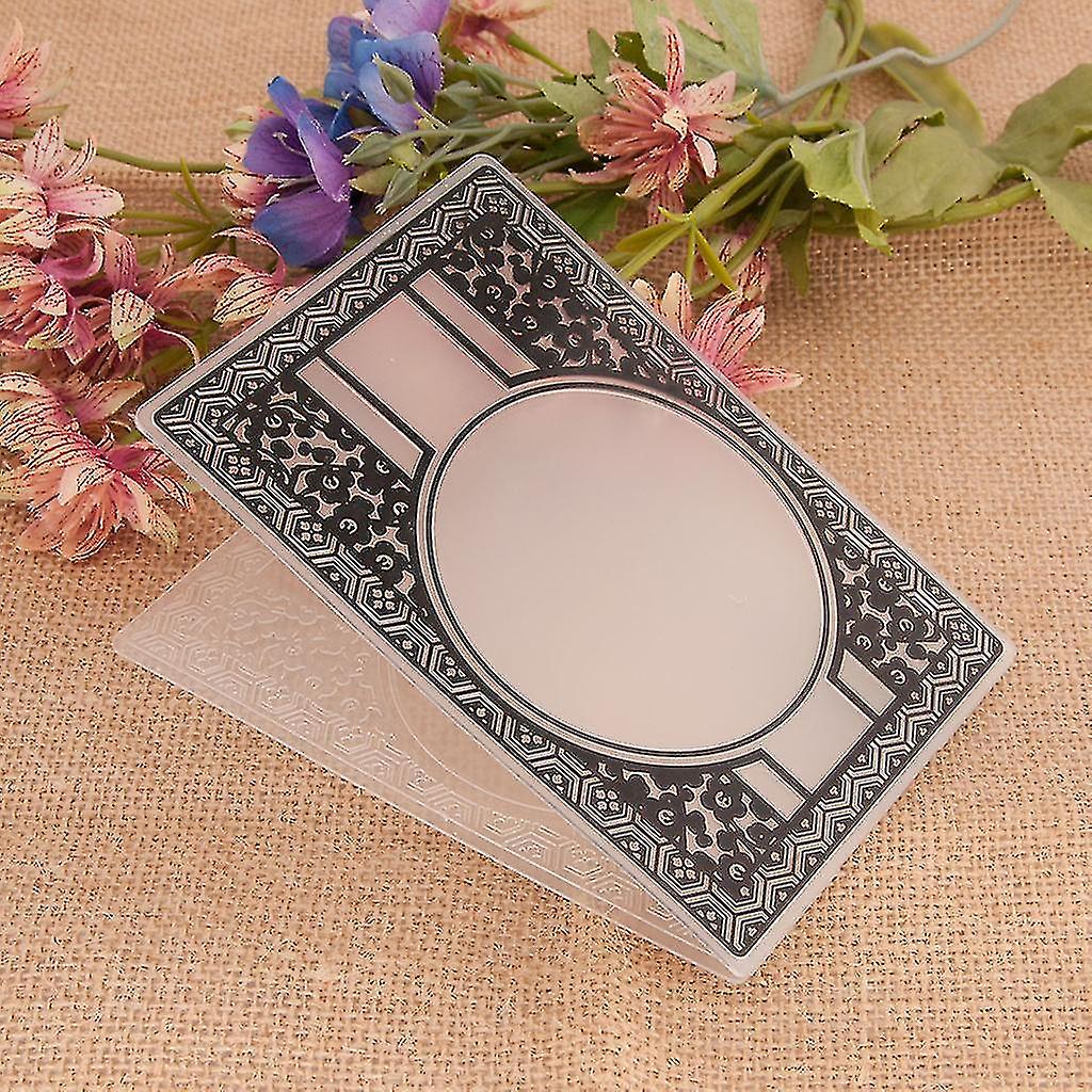 Round Plastic Embossing Folder Stencil Template Diy Craft Making ...