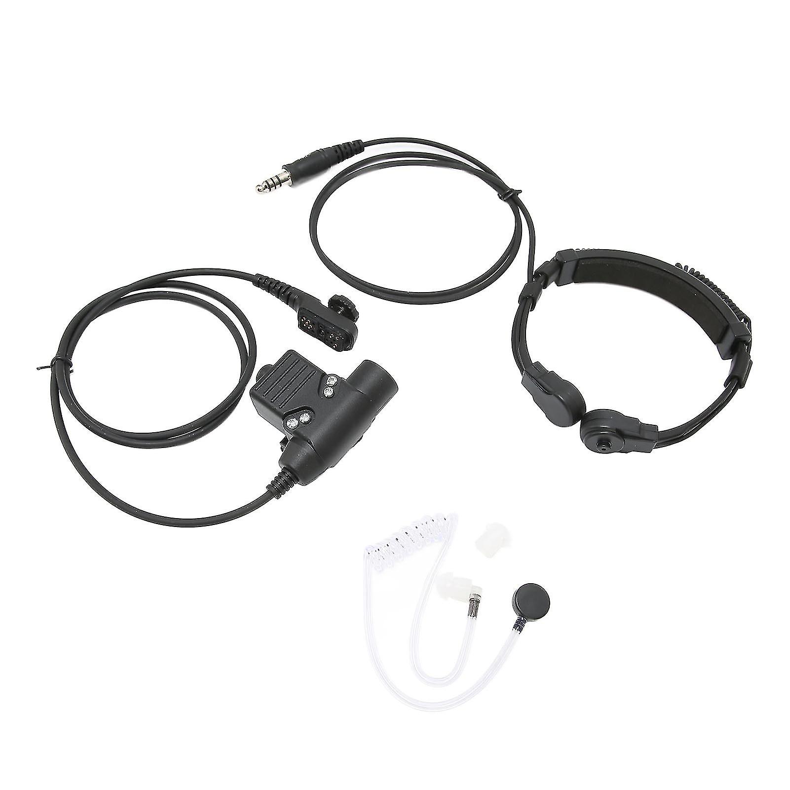 U94 ptt headset system 7.1mm plug telescopic 2 way radio earpiece with ...