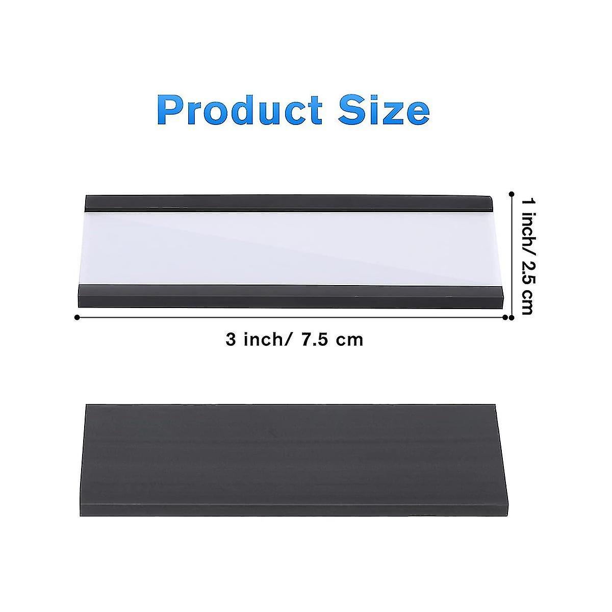 100 Pack Magnetic Label Holder C Channel Magnetic Labels, Magnetic Data ...