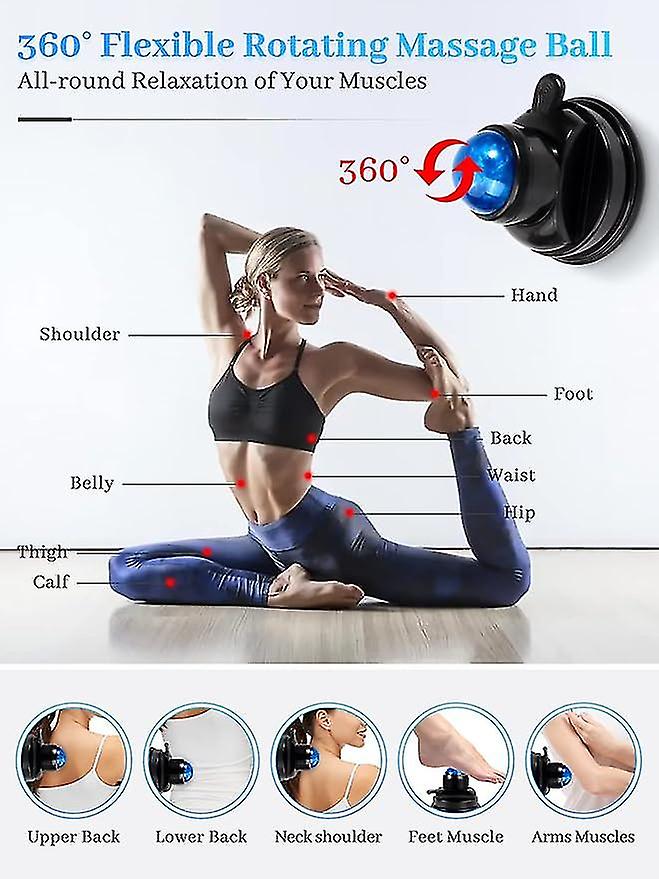 Massage Ball Roller, Wall Mounted Suction Cup Muscle Massage Ball, Back ...