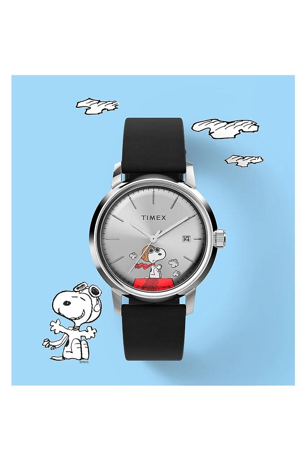 Men's Timex Marlin Automatic X Peanuts Snoopy Flying Ace 40mm Watch ...