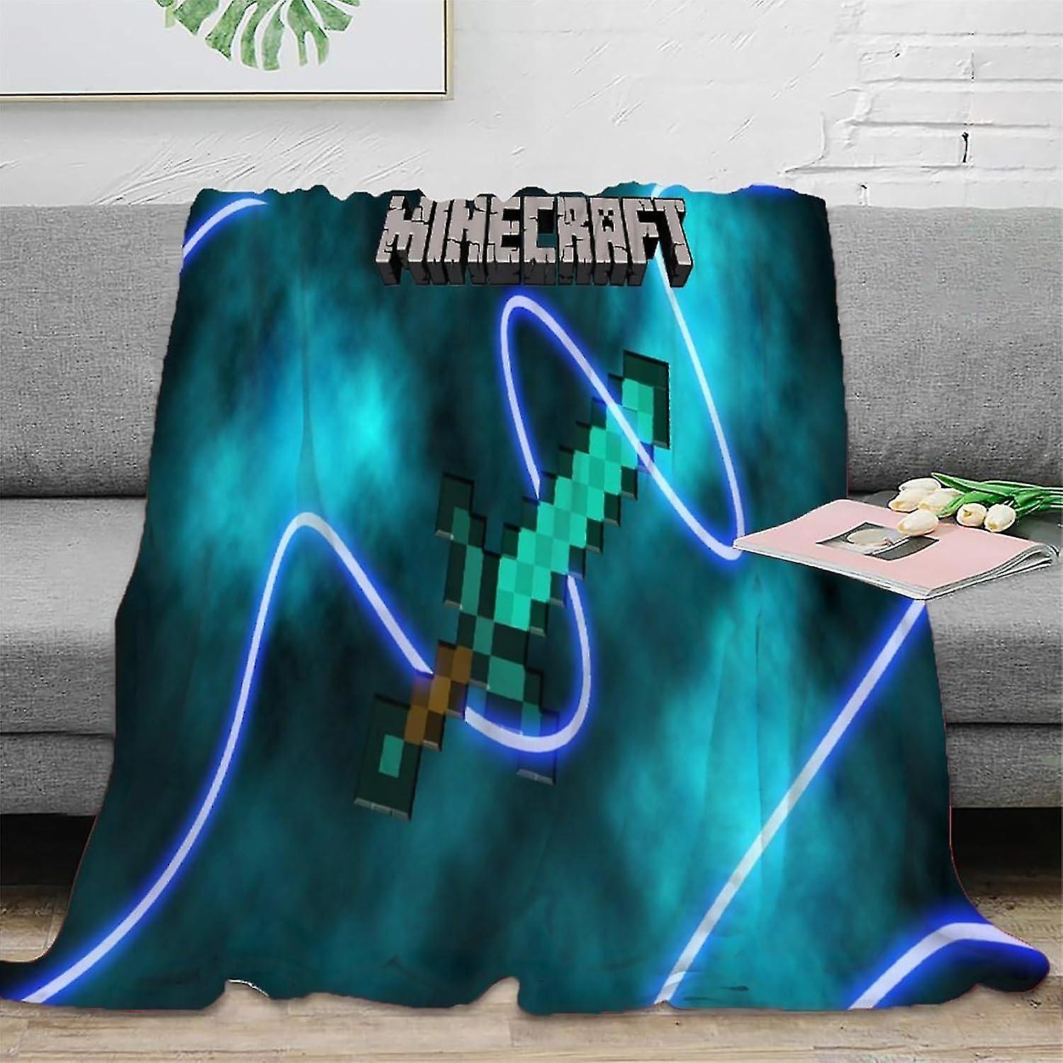 3d-udskrivning Minecraft Throw Blanket-super blød fuzzy hyggelig ...