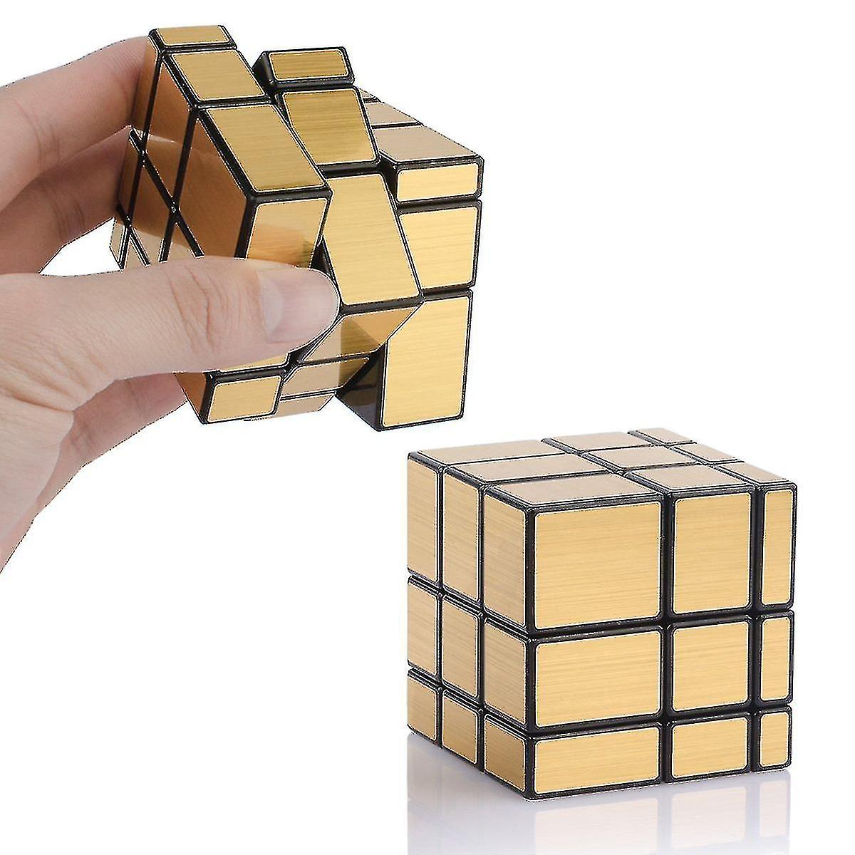 2pcs Mirror Cube, Mirror Blocks 3x3x3 Mirror Speed Cube Set Bundle ...