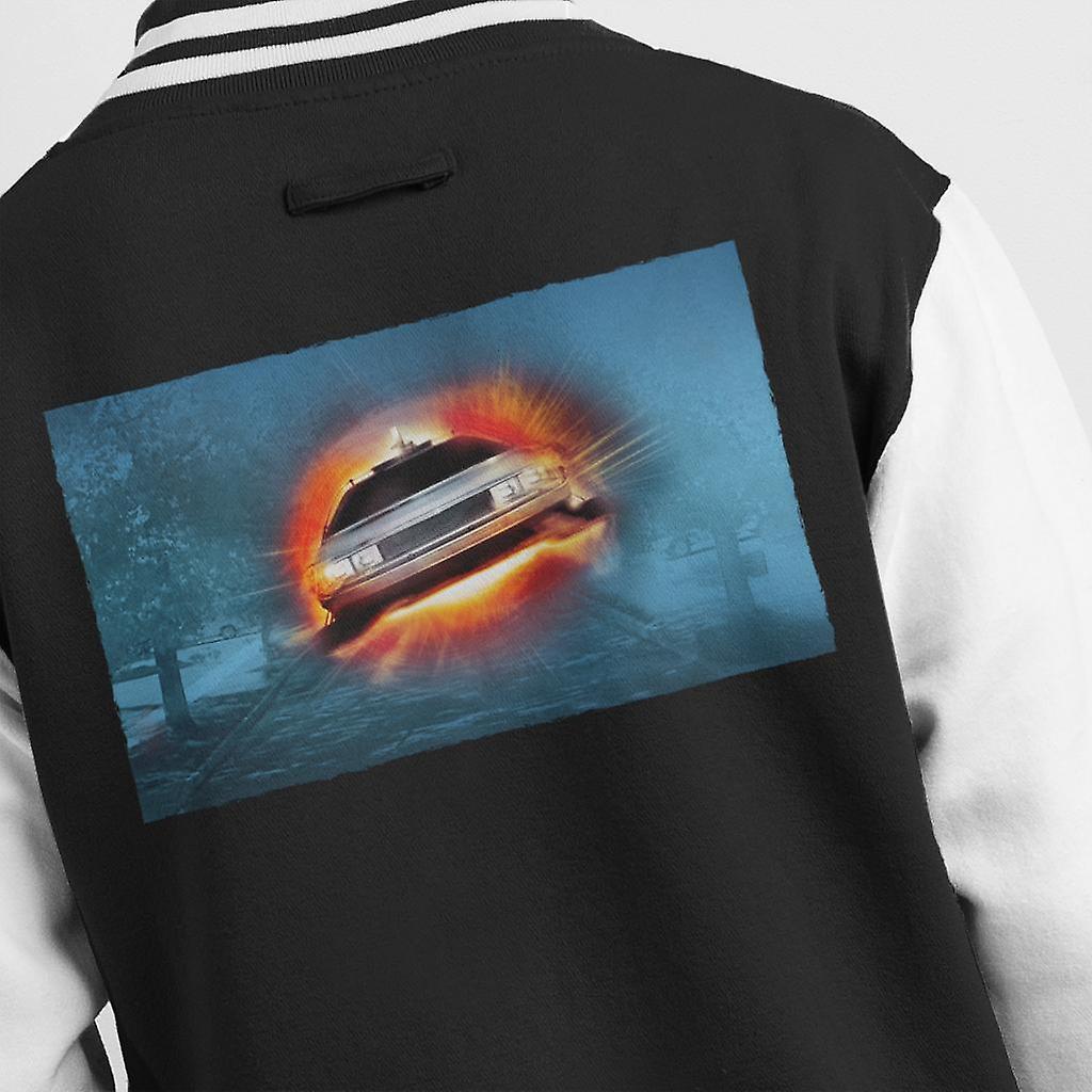 Zurück in die Zukunft Delorean Cinematic Take Off Men's Varsity Jacket ...