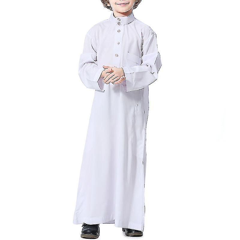 Muslimske Kids Boys Saudi Islamisk Kaftan Long Robe Arabiske Thobe ...