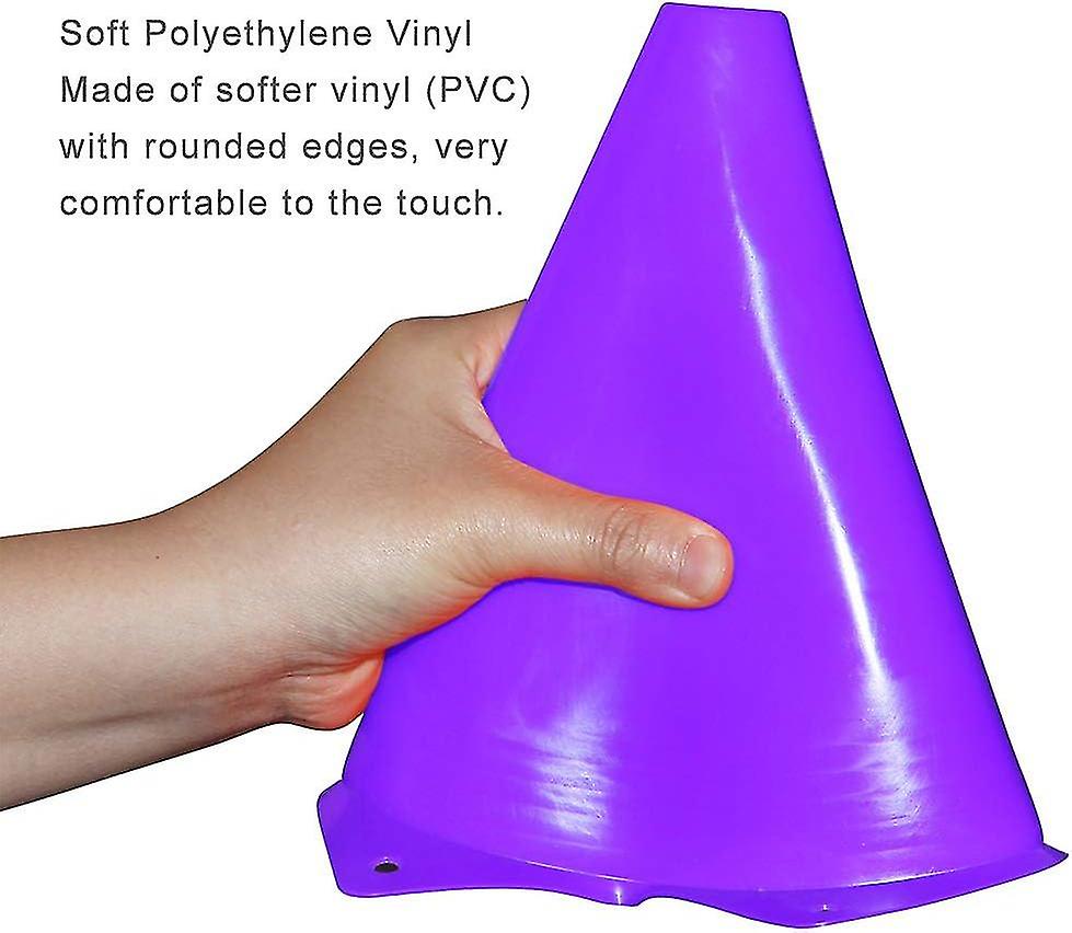 10 Pack 9 Inch Plastic Training Traffic Cones, Purple,Sport Cones ...