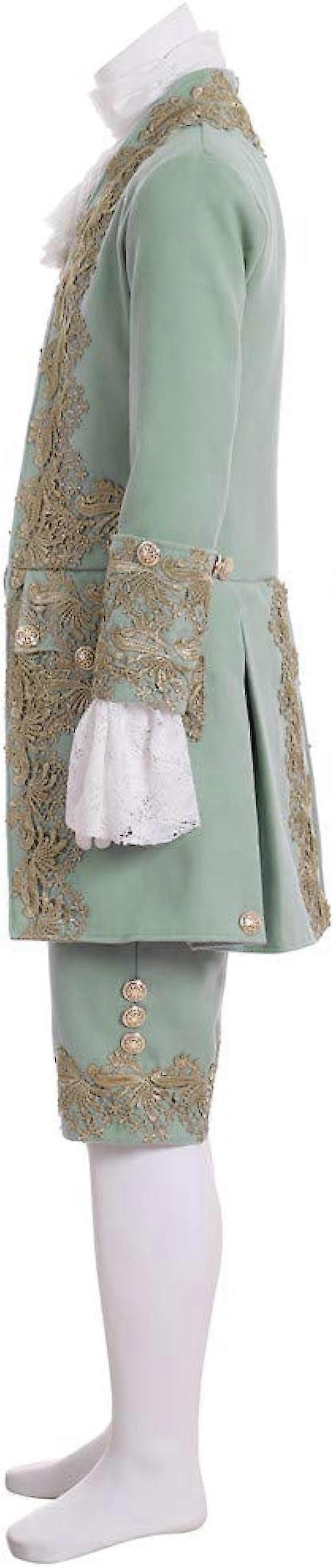 Mens 18th Century Kostym Court Suit Viktoriansk Barock Rokoko Kostym ...