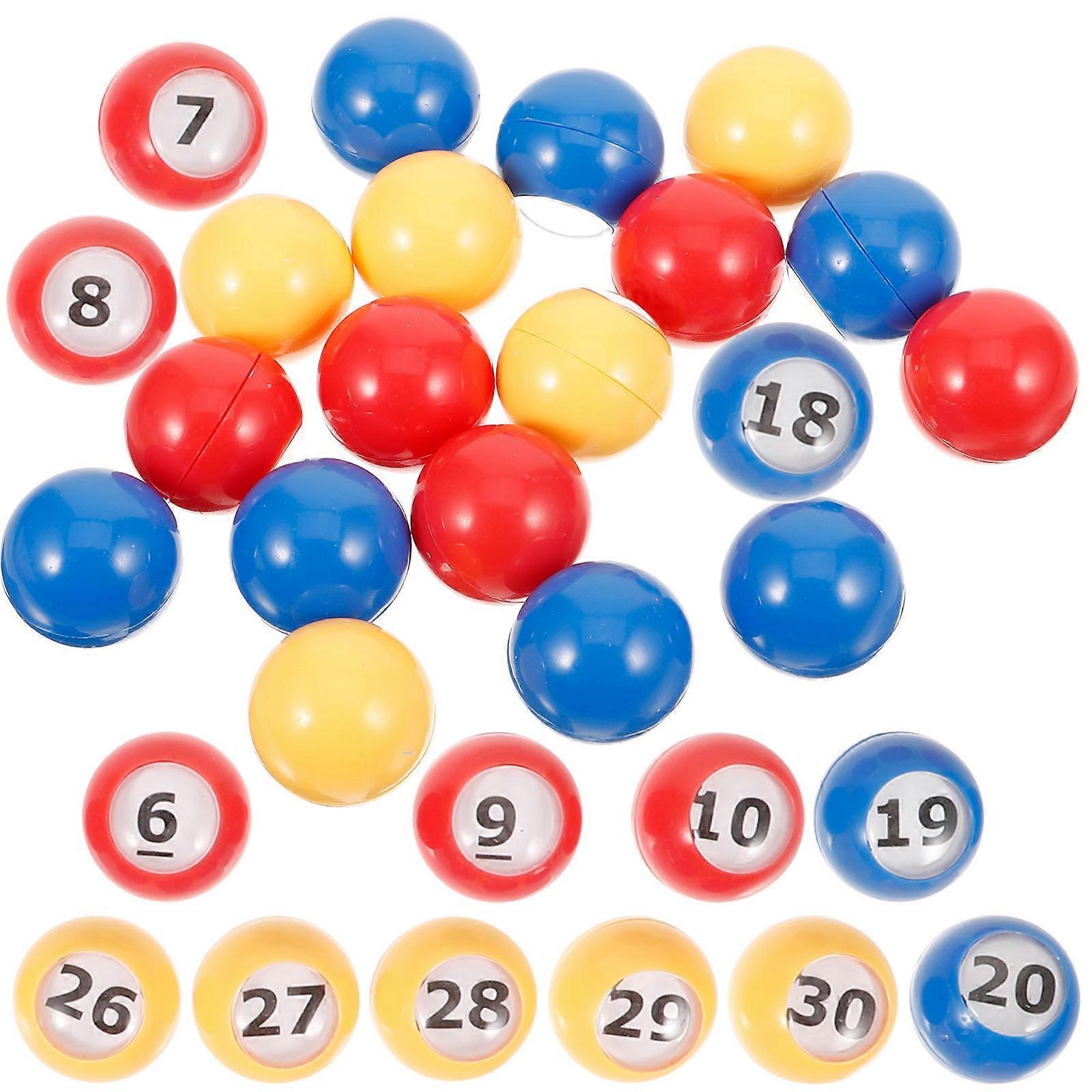 30pcs Bingo Balls Numbered Lottery Balls Game Balls Props Plastic ...
