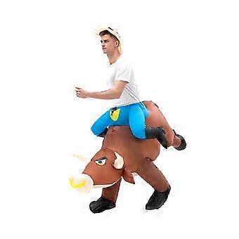 Adult Inflatable Bull Costume Ride on Cow OX Suit Blow Up Clothing for ...