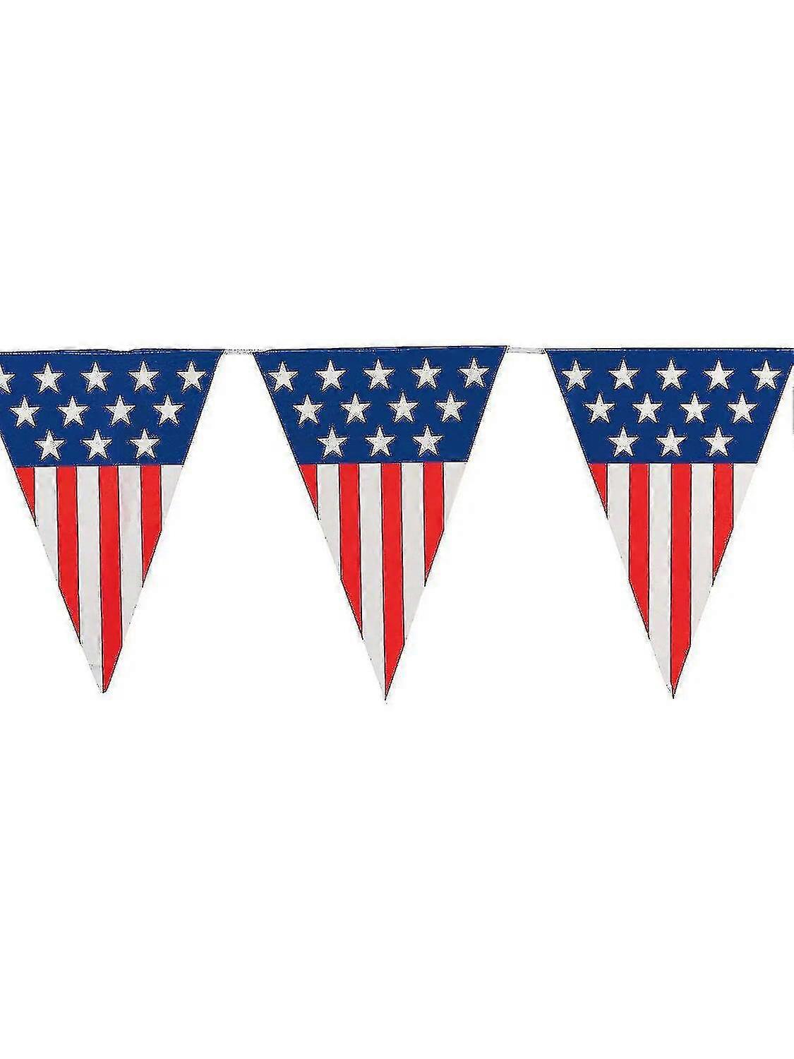 14cmx21cm American Flag Triangle Flag String America Usa Bunting Banner ...
