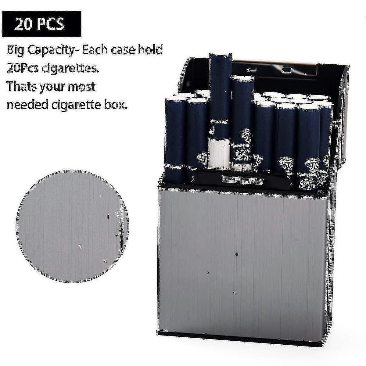 2 Pcs Cigarette Case Box (gray + Rose Gold) A Cigarettes Men Women ...