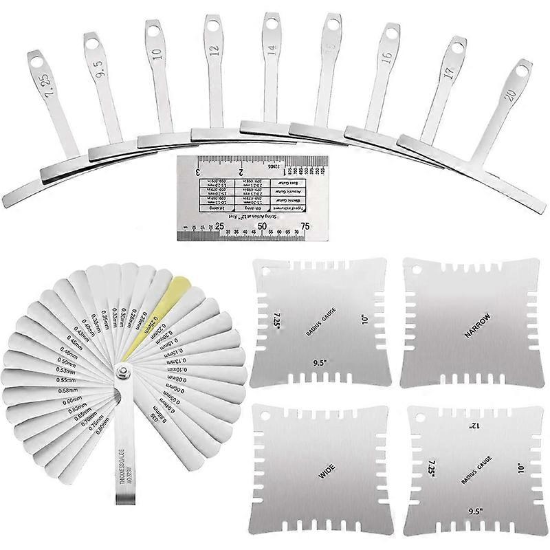 Guitar Luthier Tools Understring Radius Gauge String Action Ruler Gauge ...