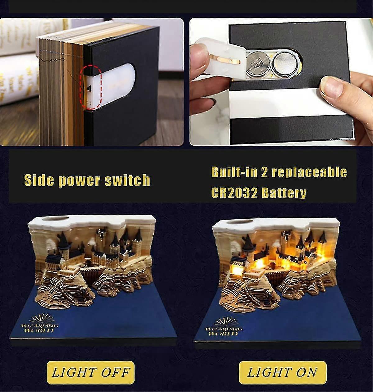 3d Memo Pad Creative Hogwarts Castle Notepad Convenience Stickers Gift ...