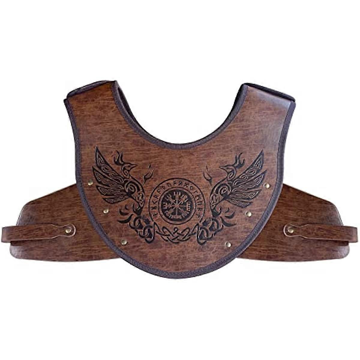 Embossed PU Leather Chest Armor Viking Warrior Chest Armor Medieval ...