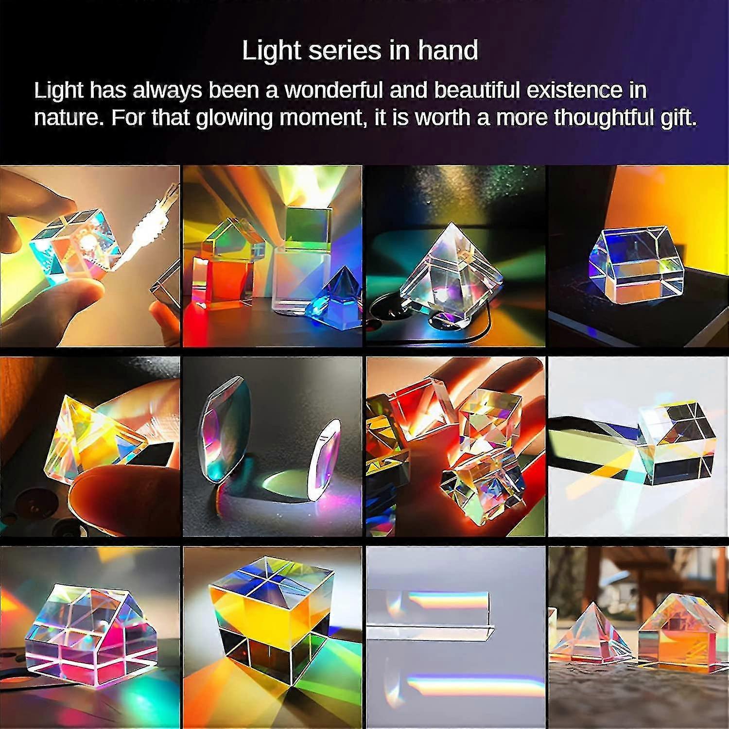 Magic Prism Cube, Rainbow Color Prism Cubes, 3d Glass Photography ...
