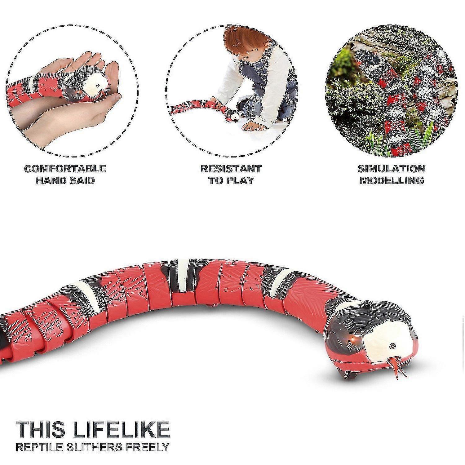 Smart Sensing Snake Toy, Interactive Toys Usb Rechargeable Realistic ...