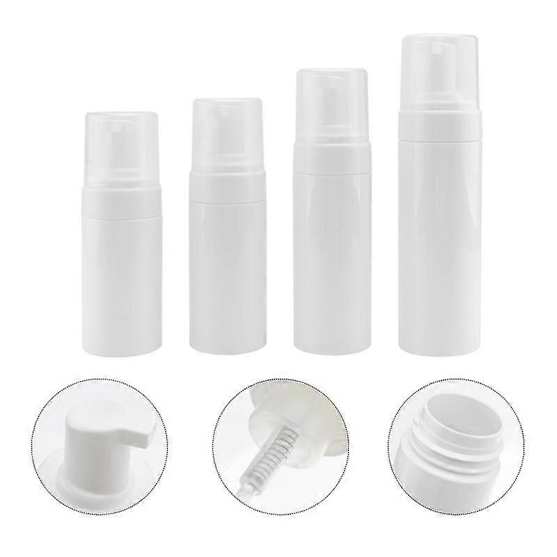 4pcs plastic dispenser bottles pump dispenser reusable empty bottles containers (100ml, 120ml ...