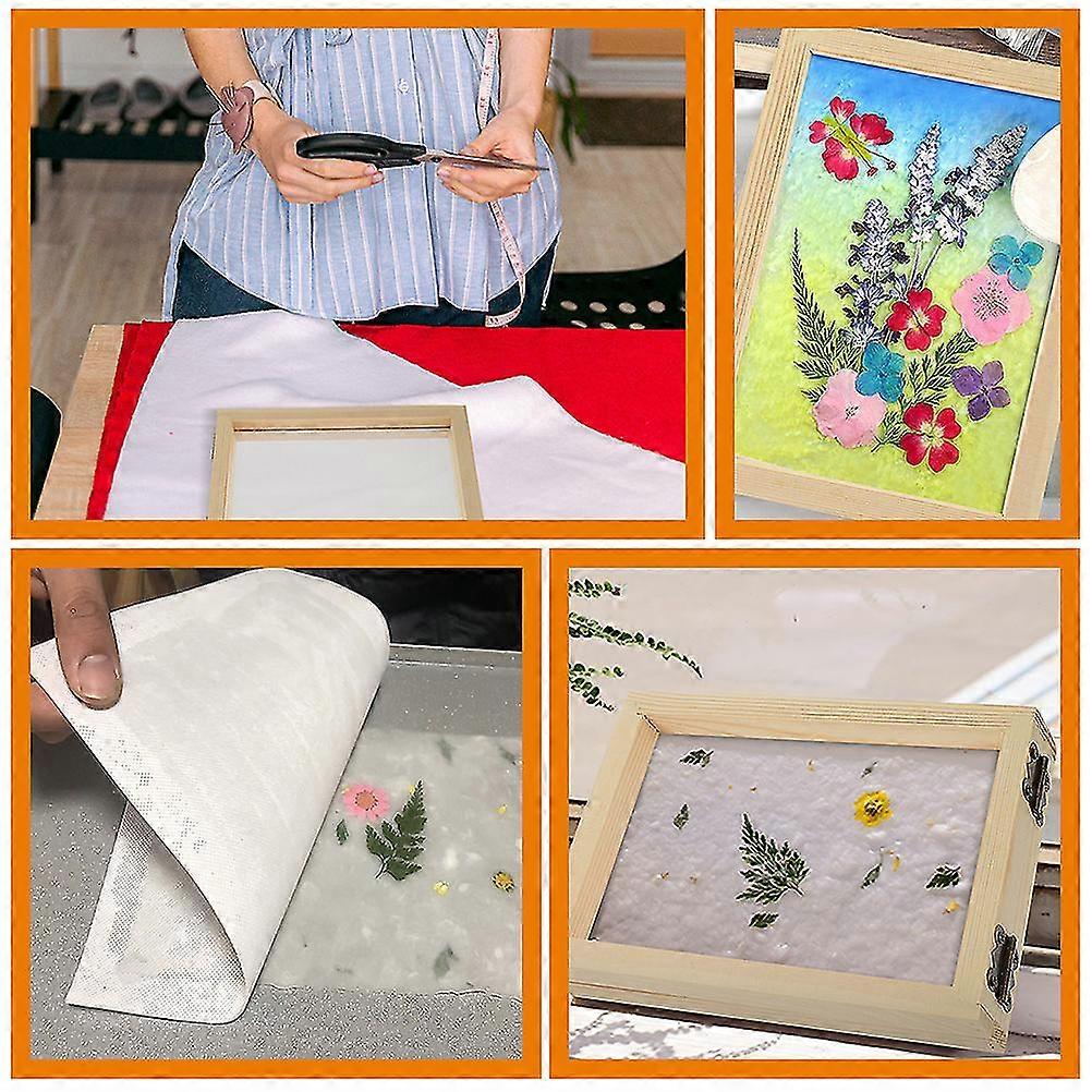 4pcs Paper Making Frame Diy Paper Making Frame Paper Making Wood Frame ...