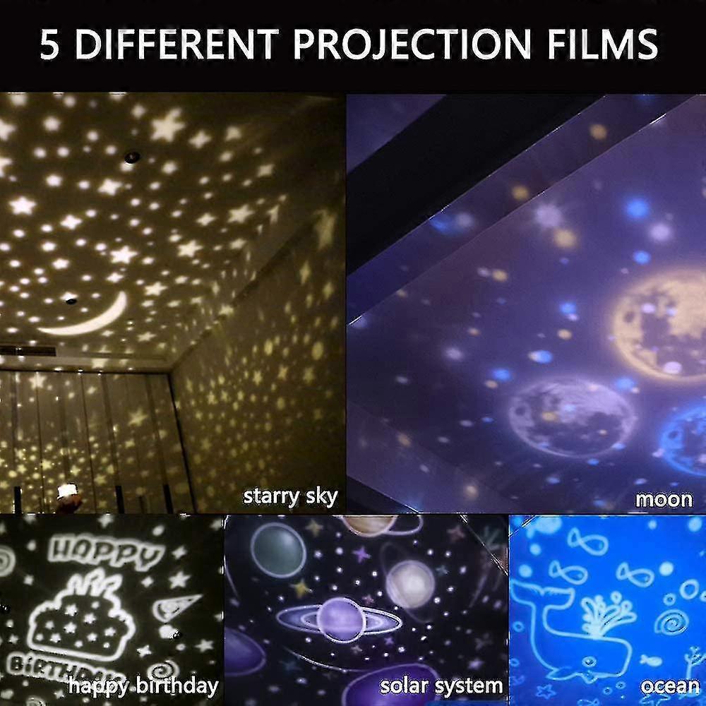 Night Light Projector-360 Rotating Planet Universe Projection Lamp ...